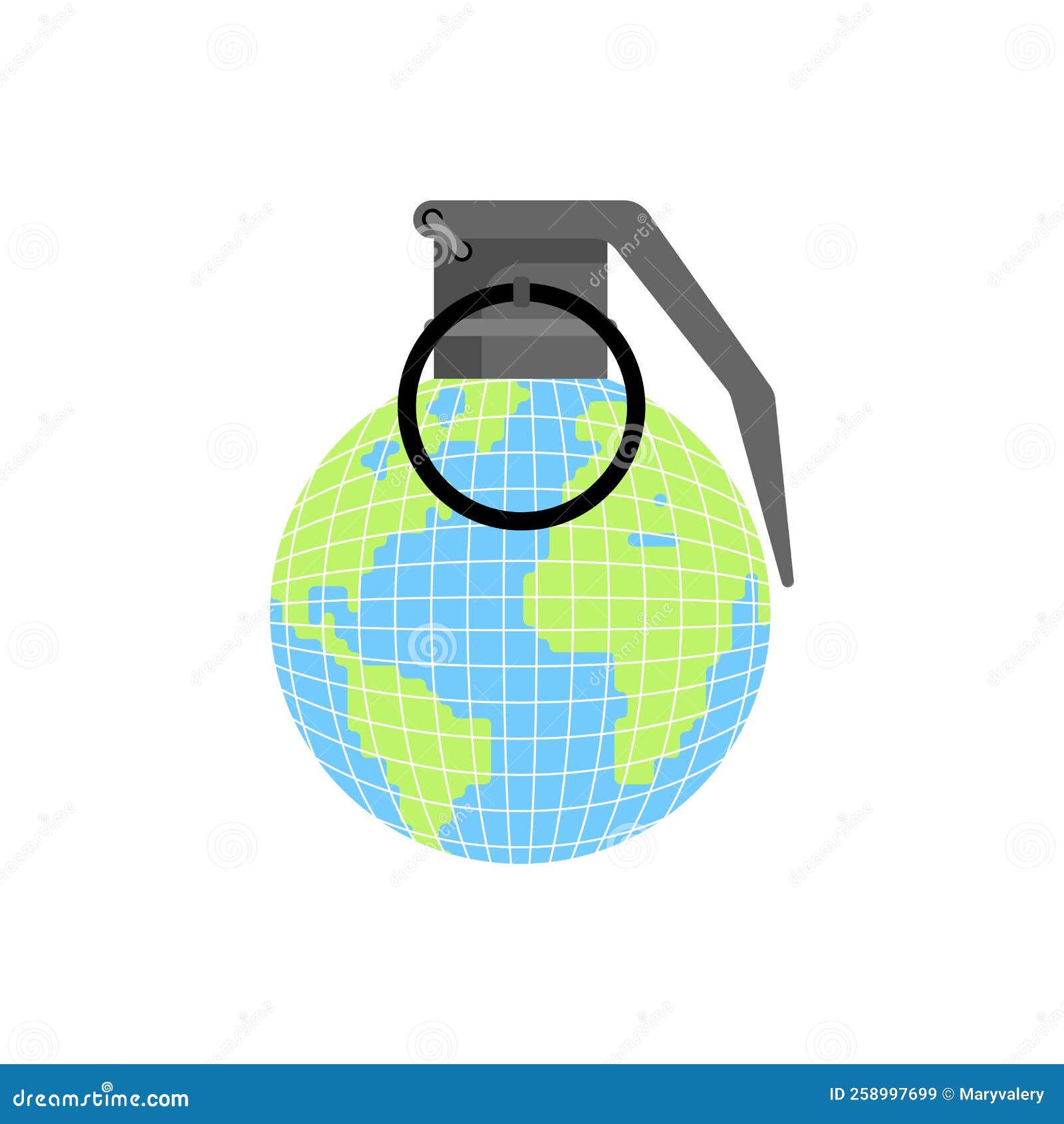 Planet Earth Grenade. Earth Explosive Stock Vector - Illustration of ...
