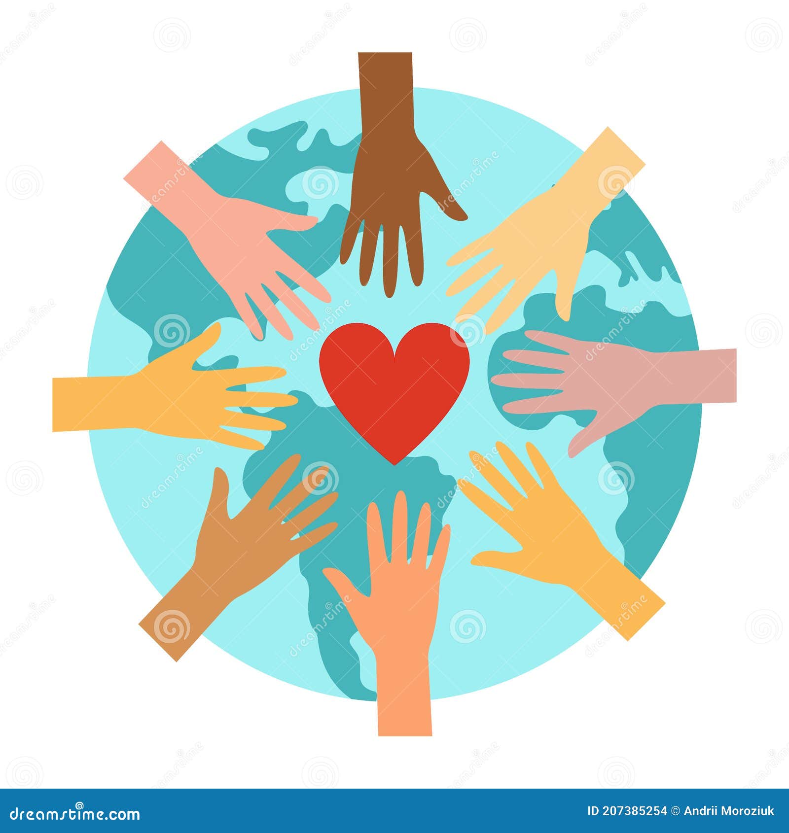 Planet Earth Hands and Heart - a Symbol of Peace and Unity of ...