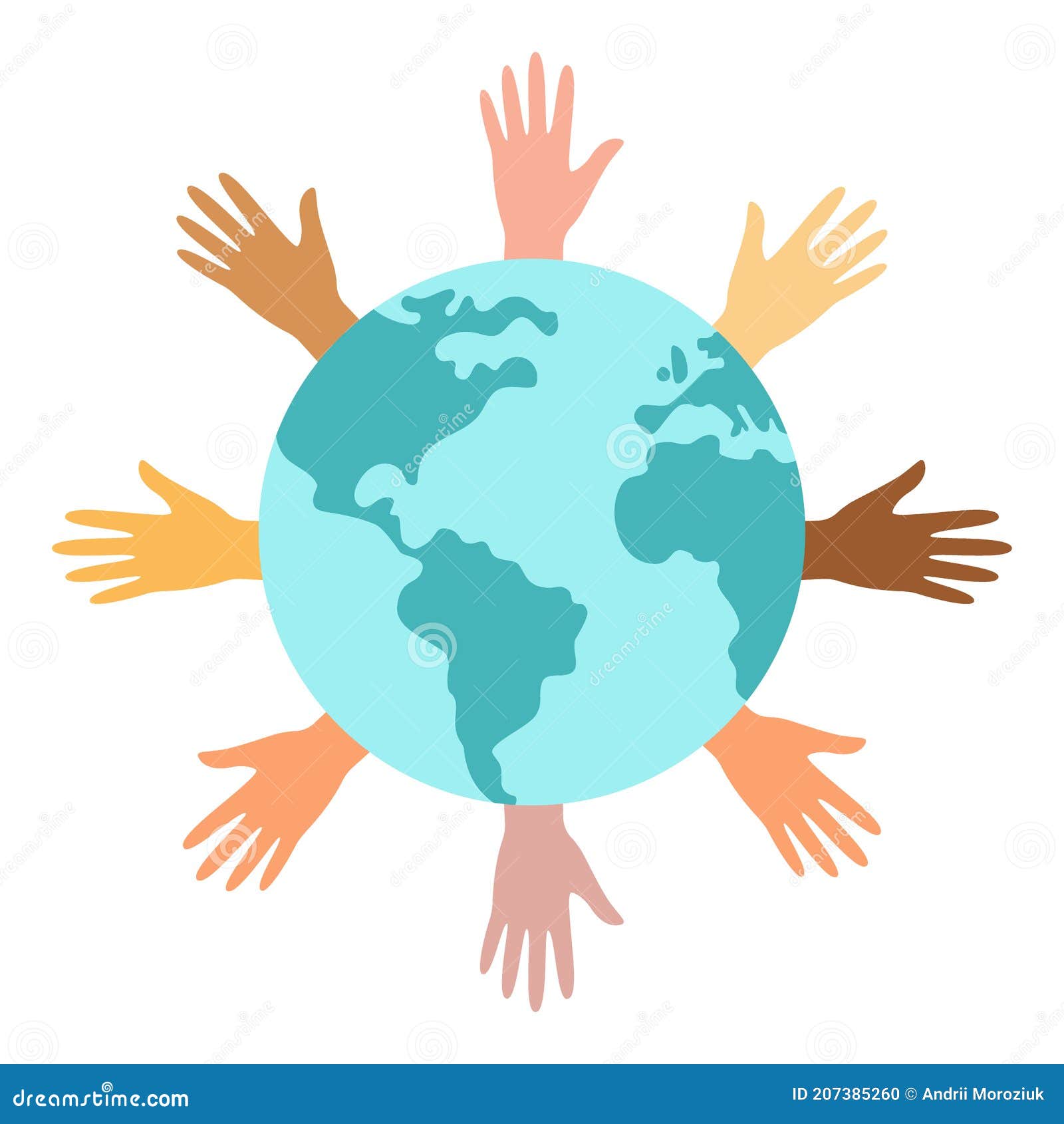 Planet Earth and Hands a Symbol of Peace and Unity of Communities ...
