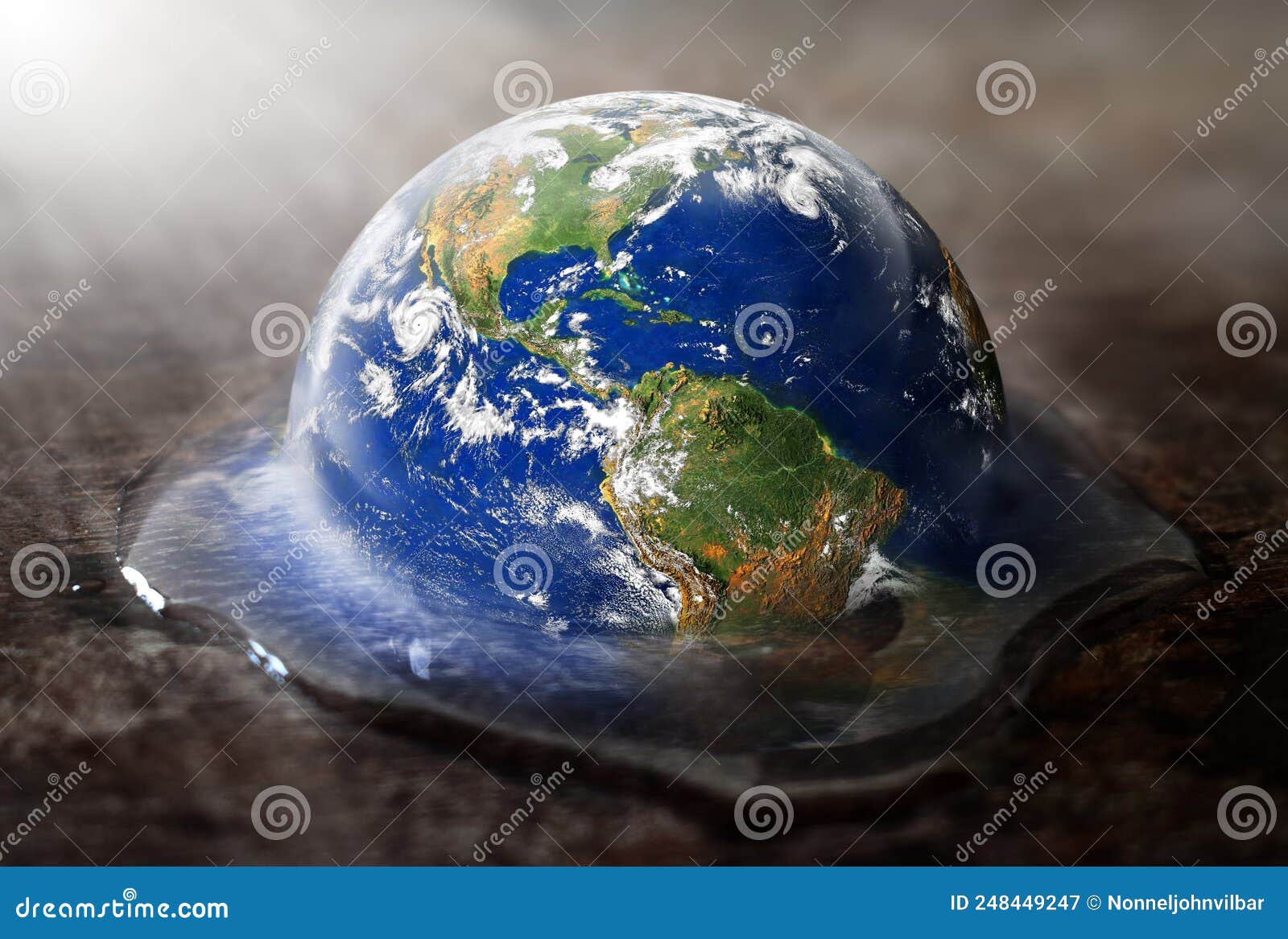 Planet Earth Heats Up and Melts Stock Image - Image of save, symbol ...