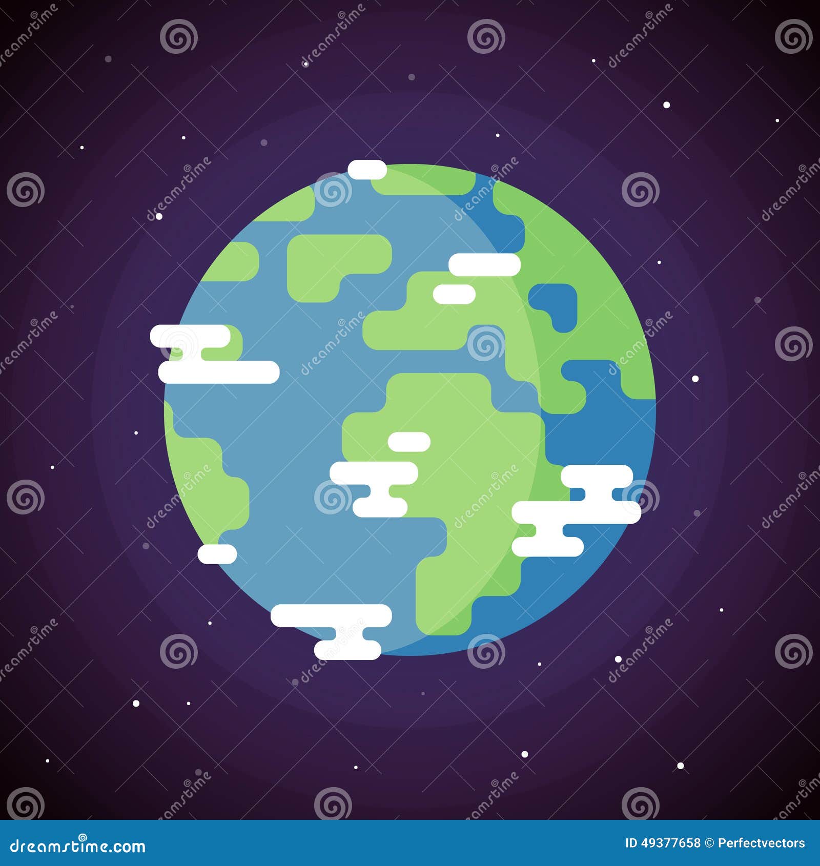 Earth Flat Design Earth Planet Icon. Vector Illustration Of Flat