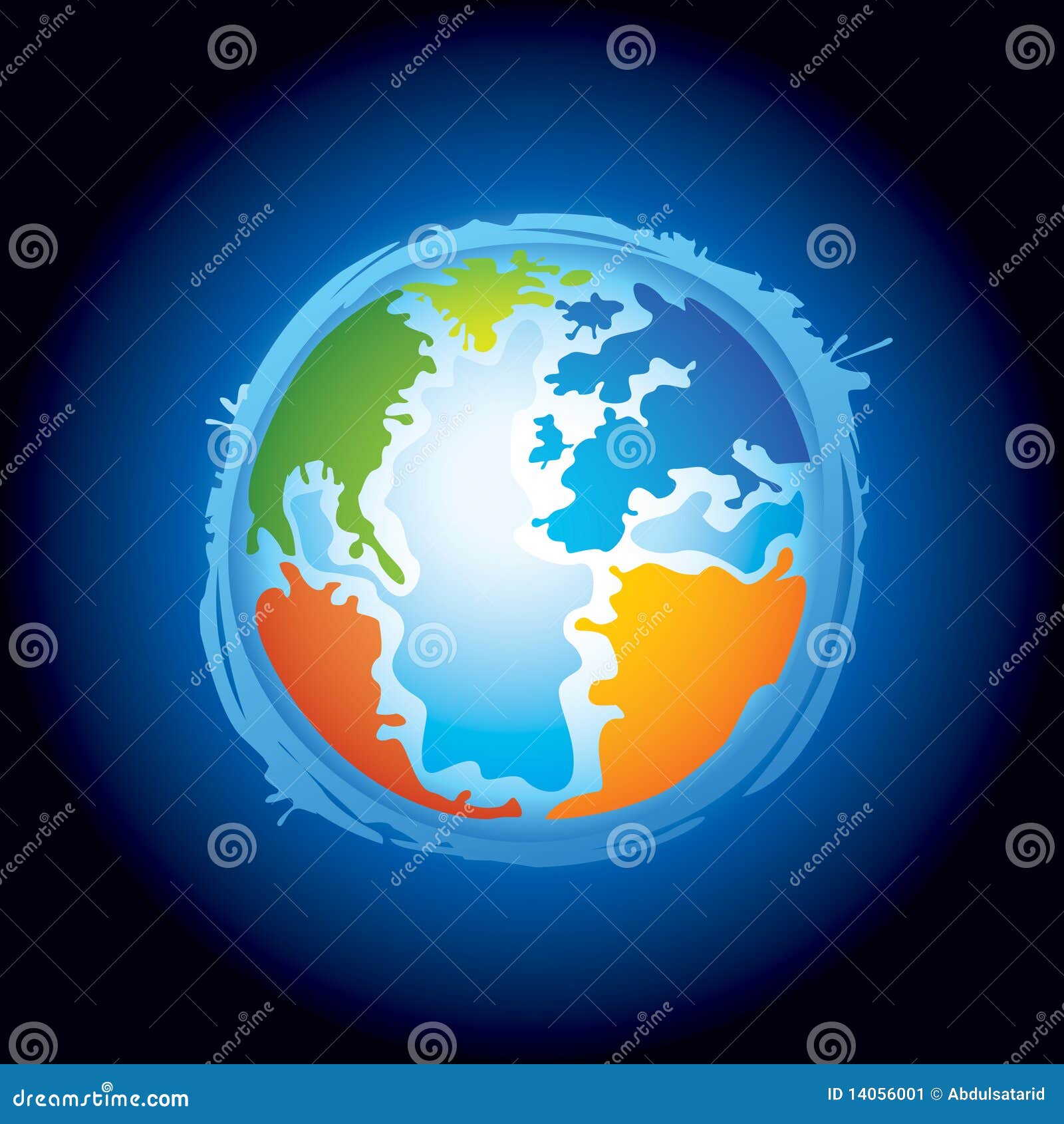 Planet earth illustration stock vector. Illustration of continent ...