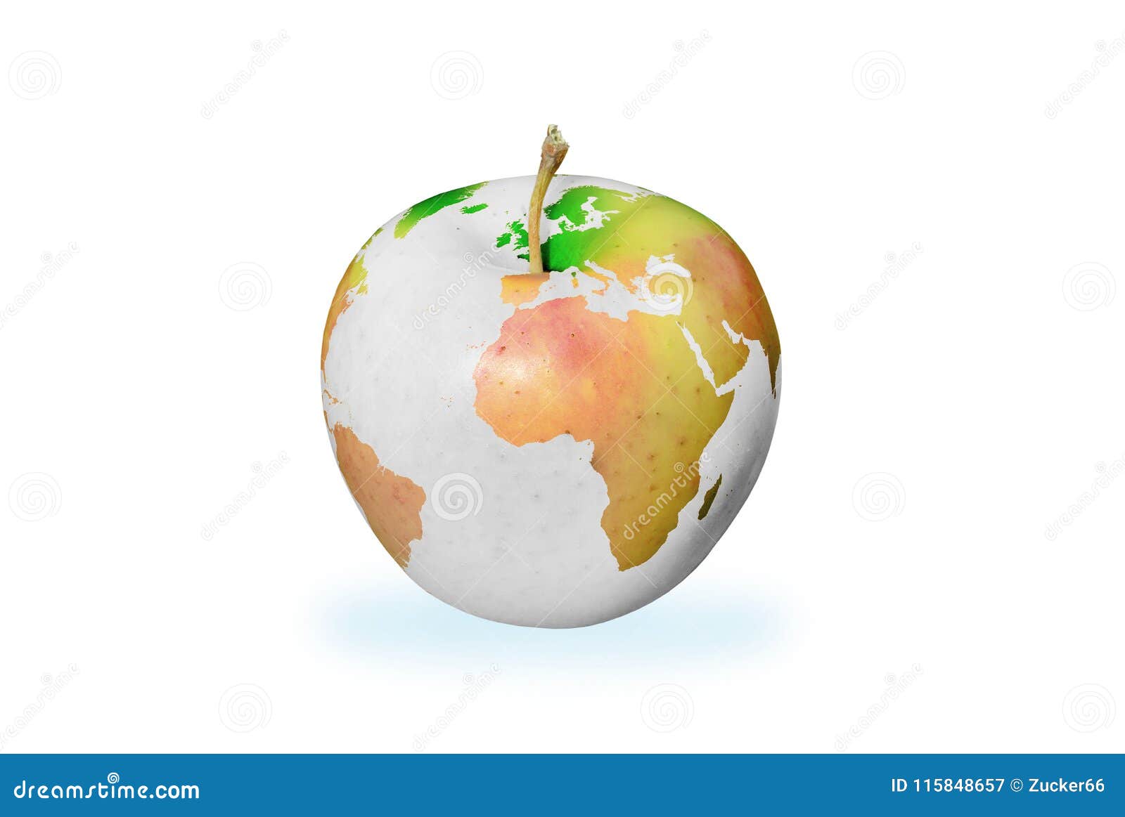 Planet Earth in Image Apple Stock Illustration - Illustration of ...