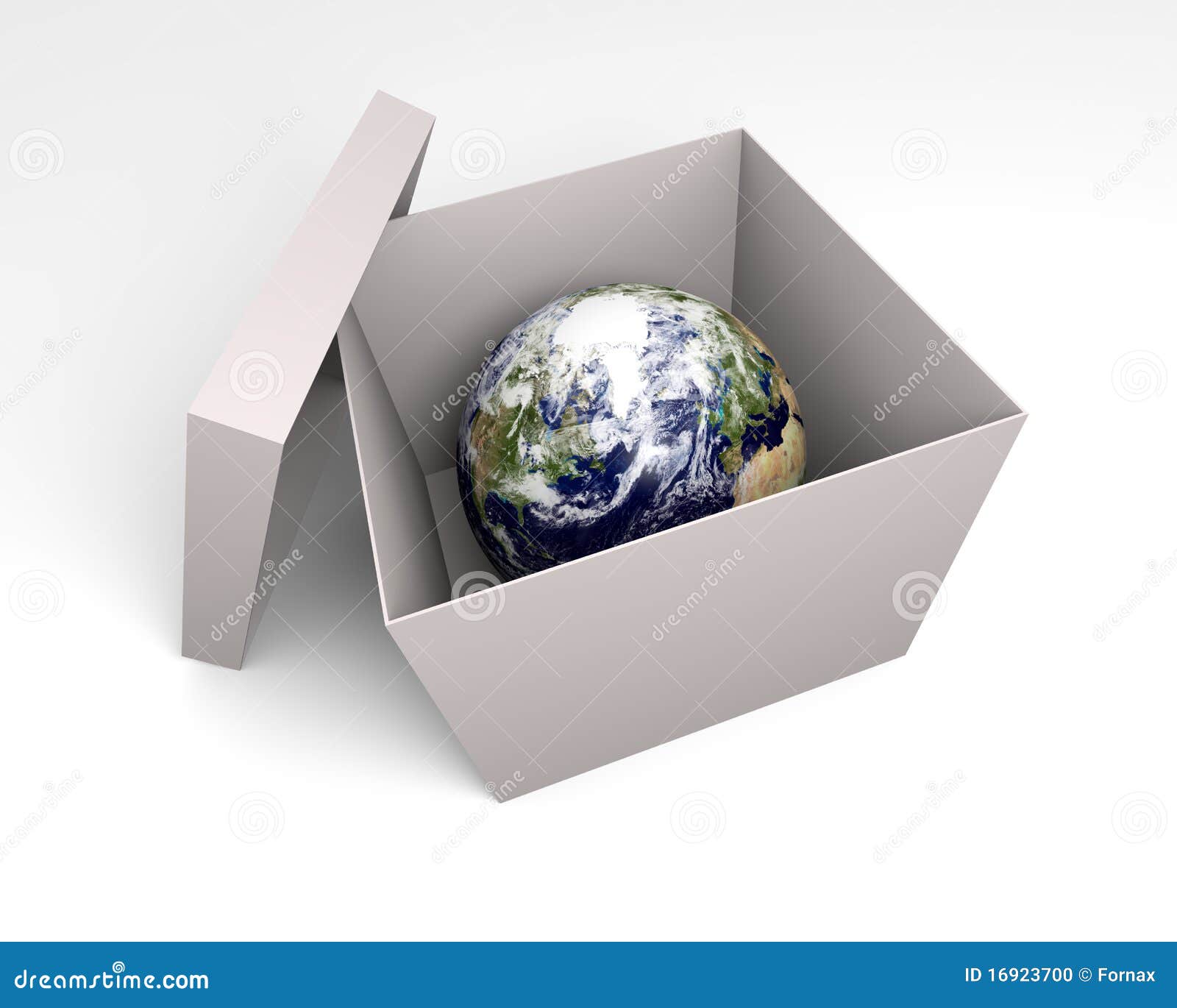 Planet Earth inside box stock illustration. Illustration of globe ...