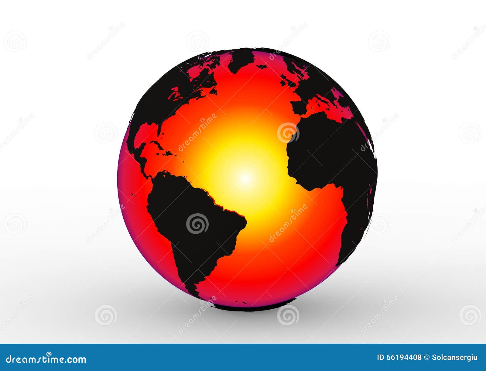 Planet Earth Interior Concept Stock Illustration - Illustration of ...
