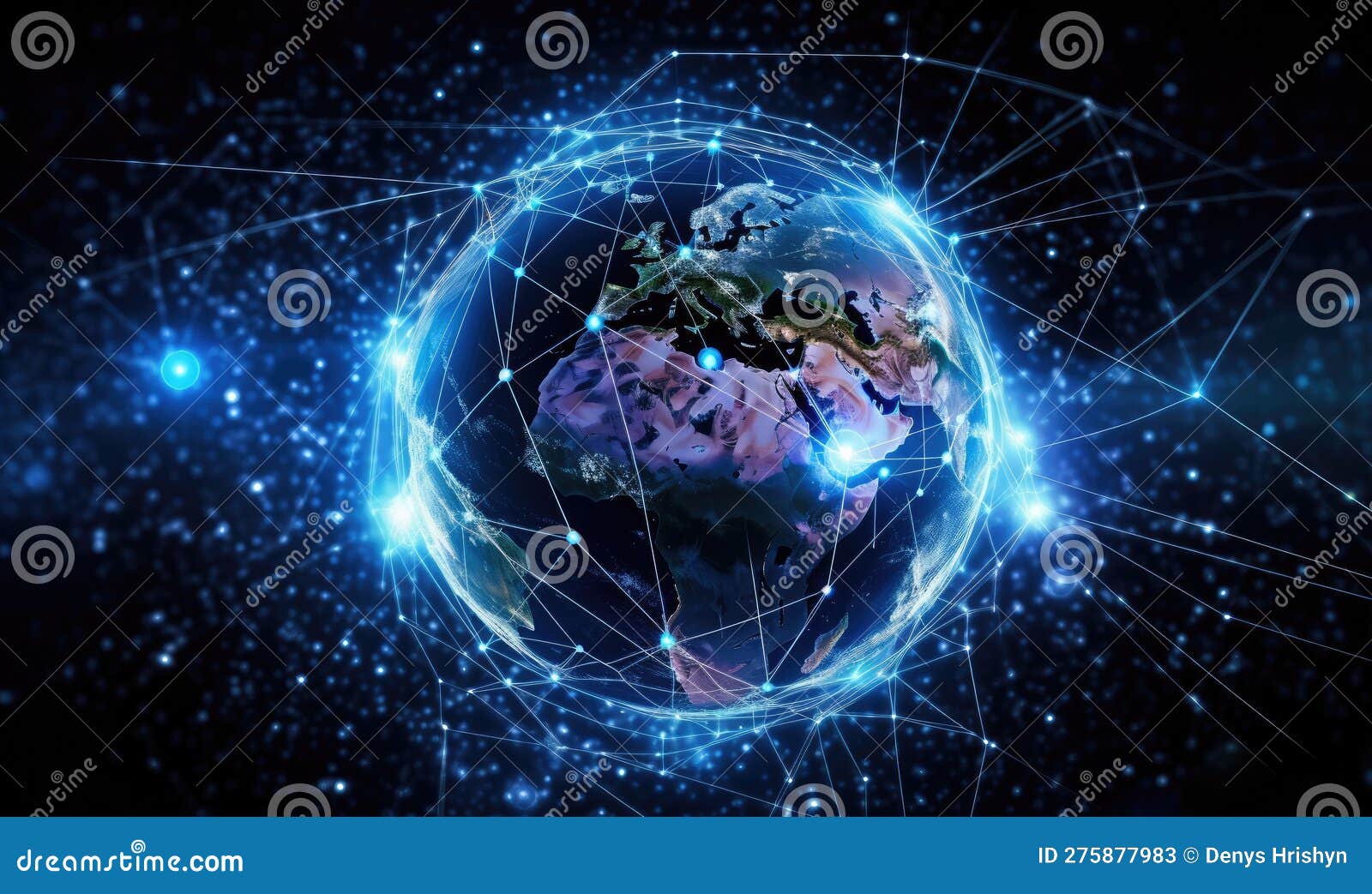 Planet Earth and the Internet As Seen from Space. Creating Using ...