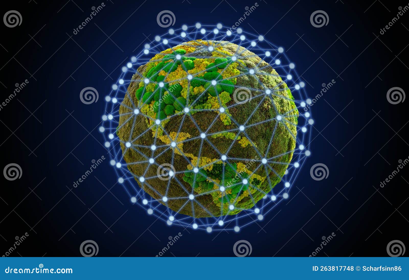 Planet Earth in Internet Network Network and Cyberspace. Stock ...