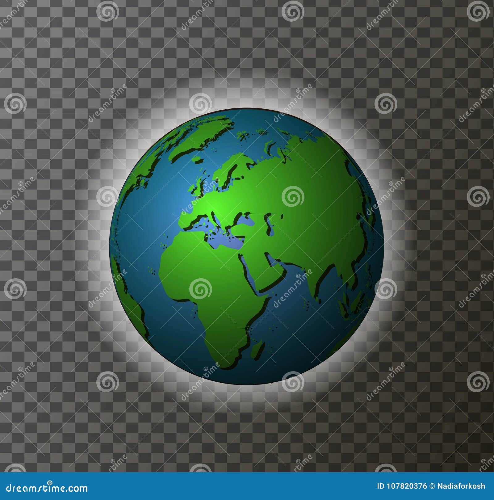 Planet Earth Isolated, Vector Stock Vector - Illustration of continent ...
