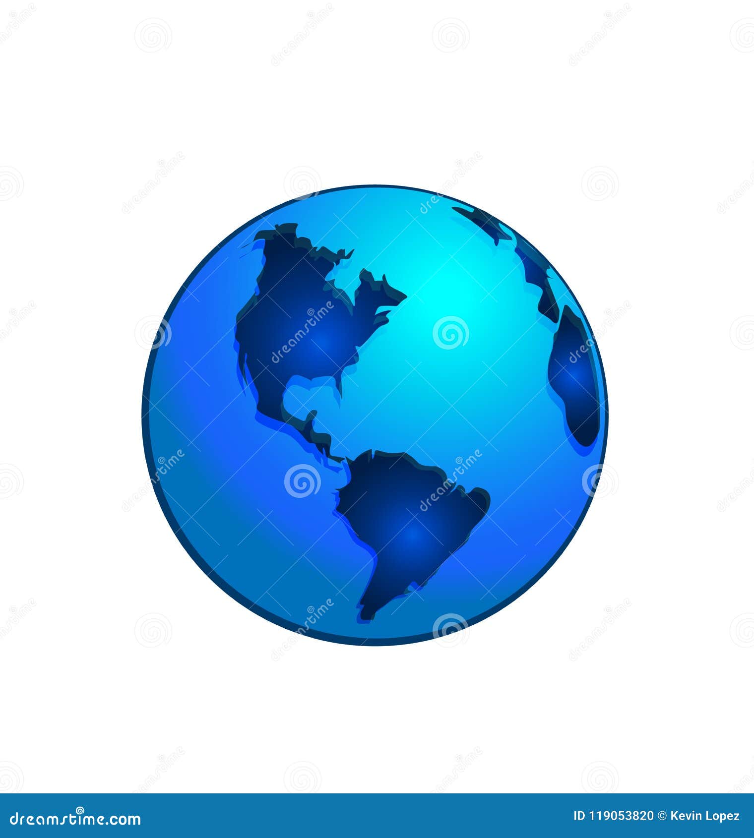 Planet Earth Isolated White Background Vector Stock Vector ...