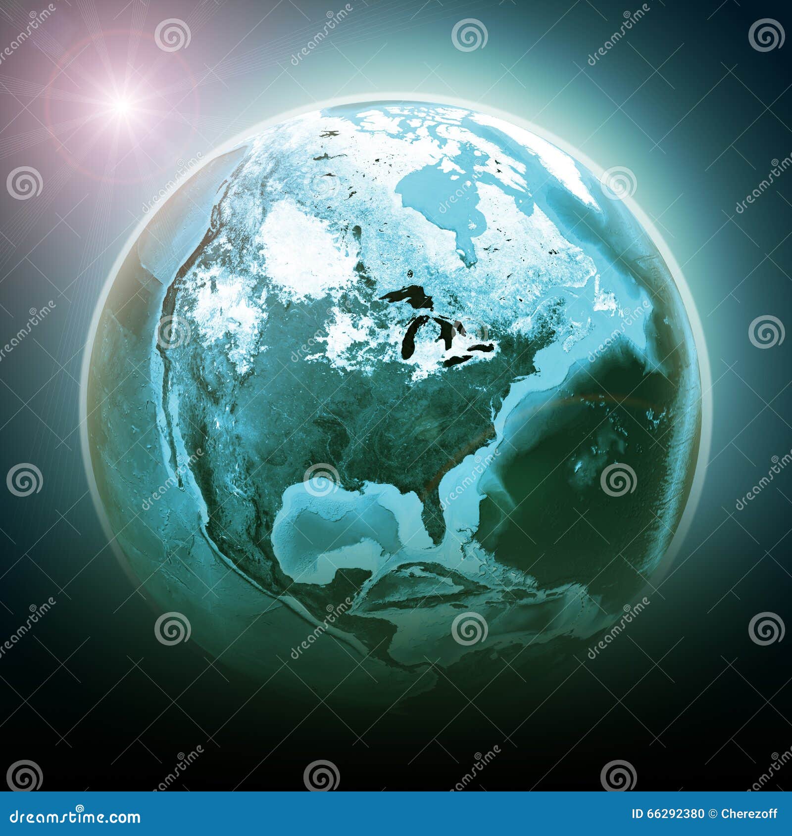 Planet earth with light stock photo. Image of land, mainland - 66292380