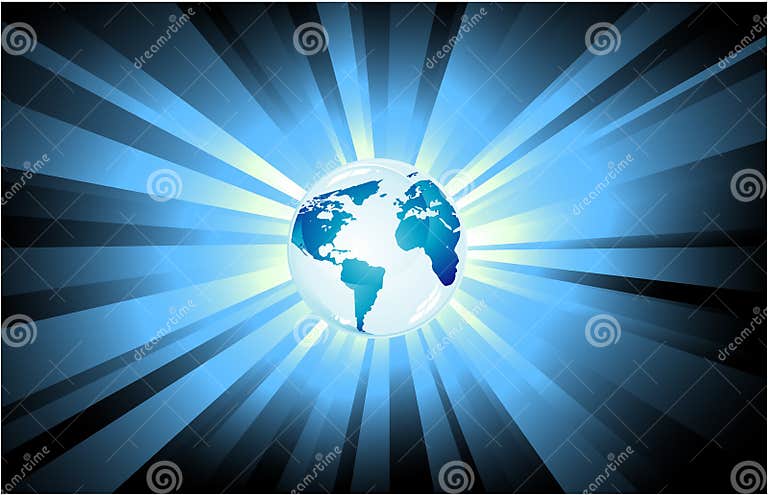 Planet Earth Light Background Stock Vector - Illustration of shiny ...