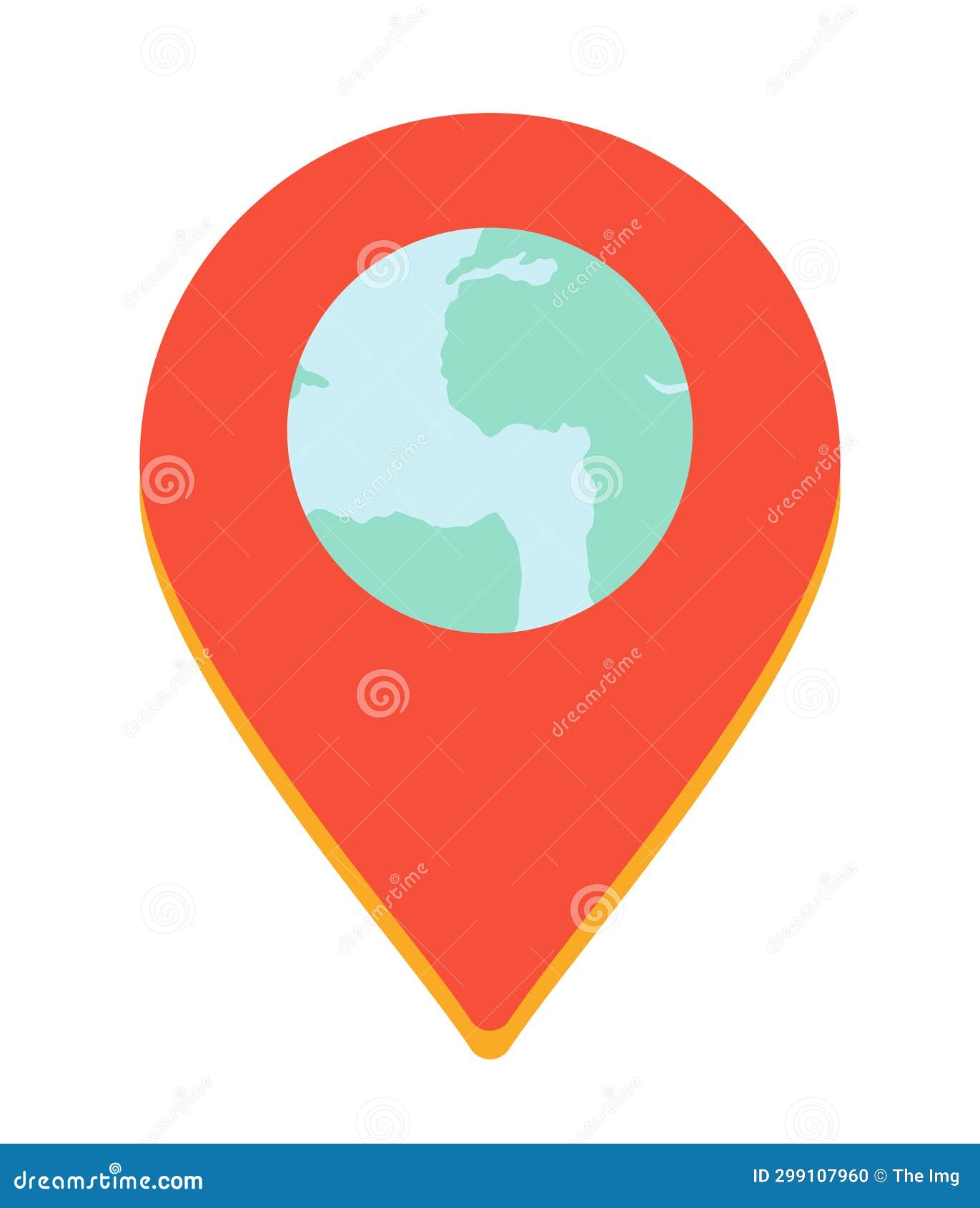 Planet Earth Location Pinpoint 2D Cartoon Object Stock Illustration ... Planet Earth Location Pinpoint 2D Cartoon Object Stock Illustration ...