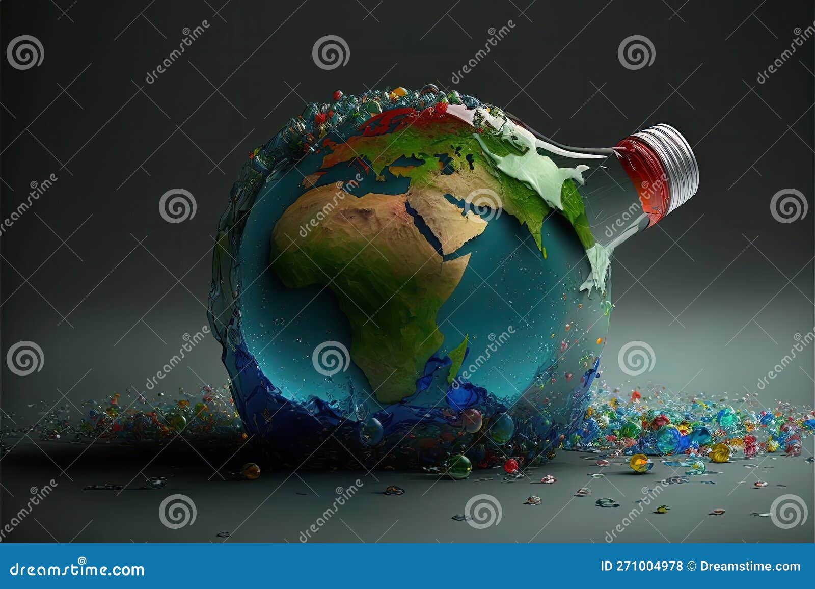The Planet Earth is Made of Plastic and Garbage. Concept of ...