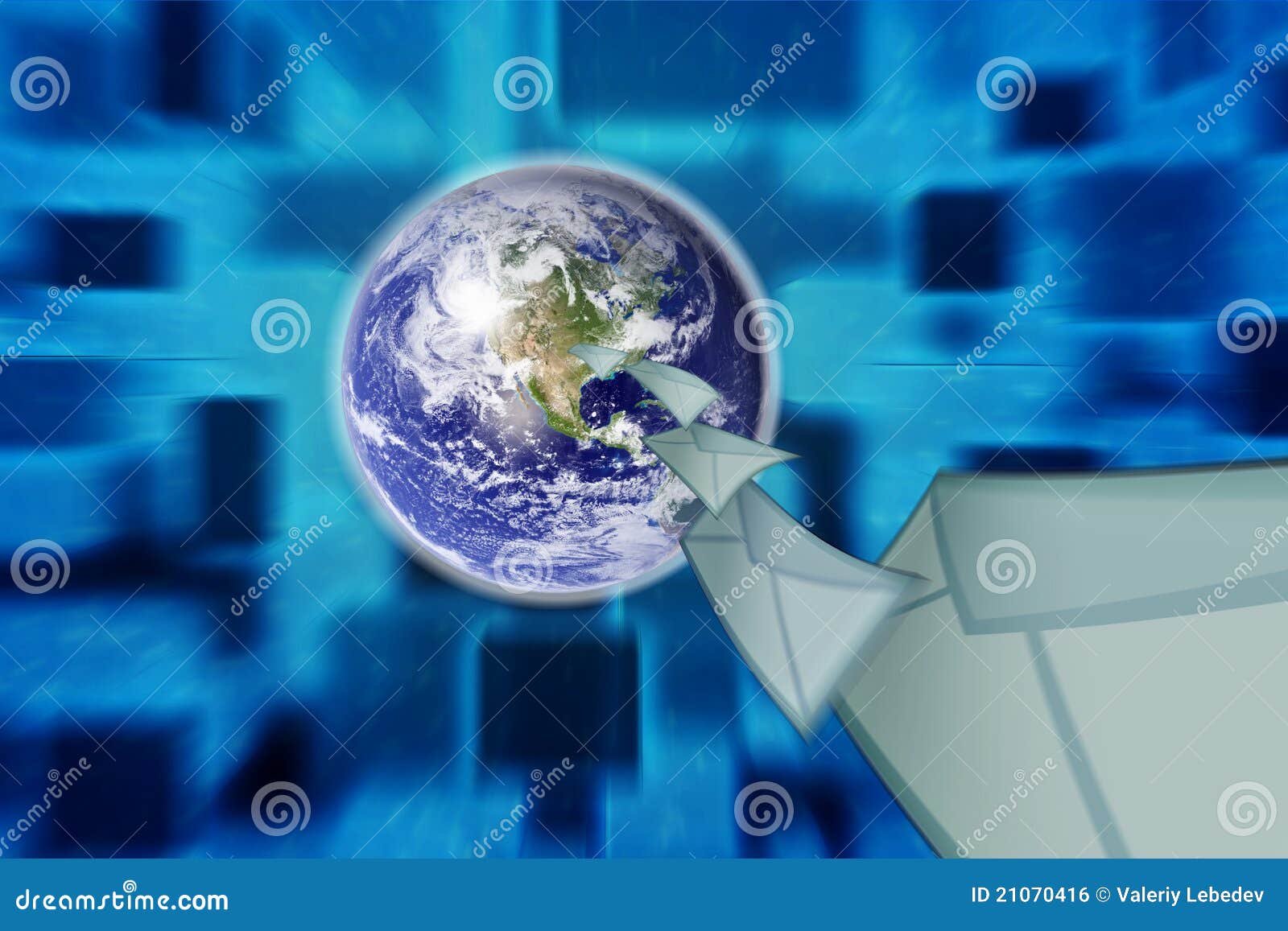 Earth With Envelope Symbols Royalty-Free Stock Photography ...