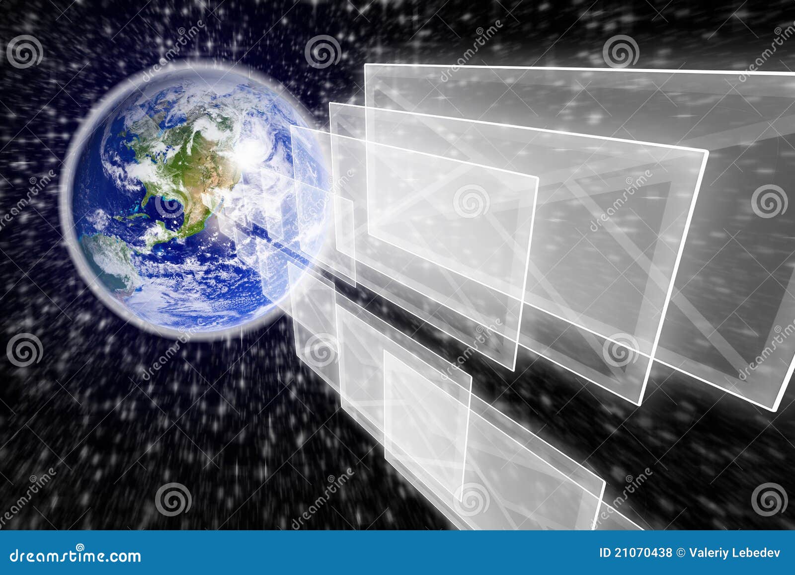 Earth With Envelope Symbols Royalty-Free Stock Photography ...