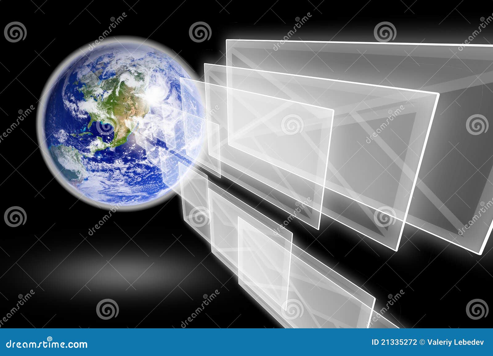 Planet Earth and Mail the Envelope Stock Illustration - Illustration of ...