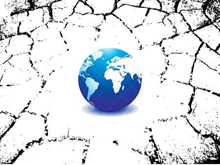 Planet Earth Map with Crack Stock Vector - Illustration of parallel ...