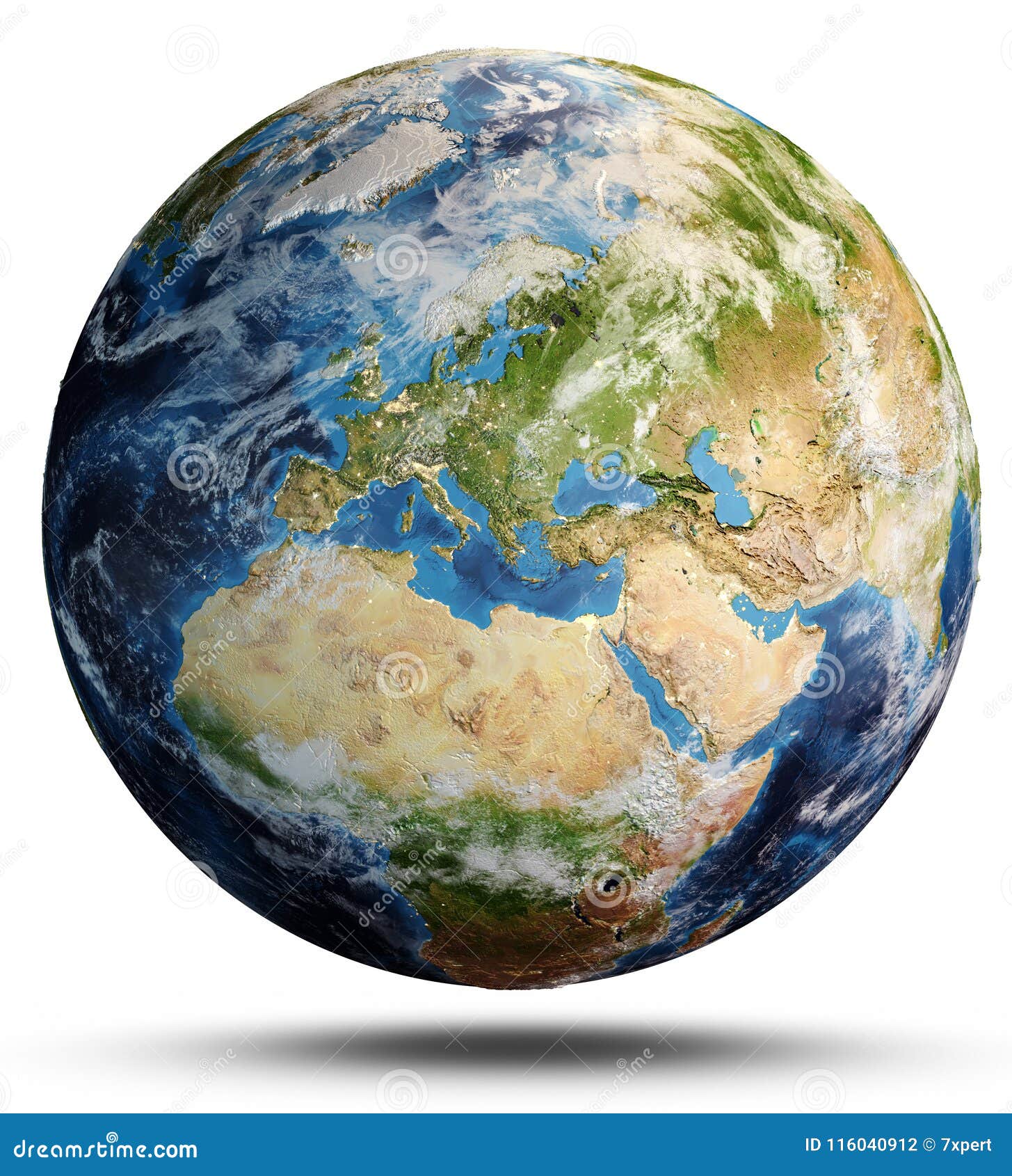 Planet Earth Map. 3d Rendering Stock Illustration - Illustration of ...