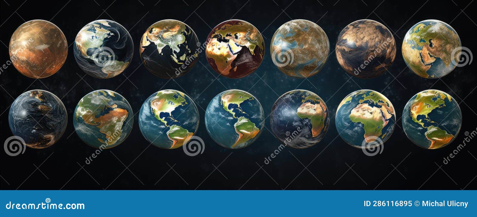 Planet earth map set stock illustration. Illustration of geography ...