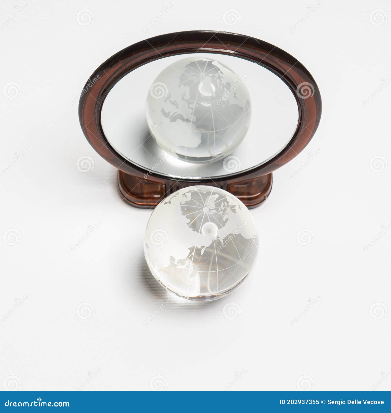 The Planet Earth is Mirrored Stock Image - Image of earth, graphic ...