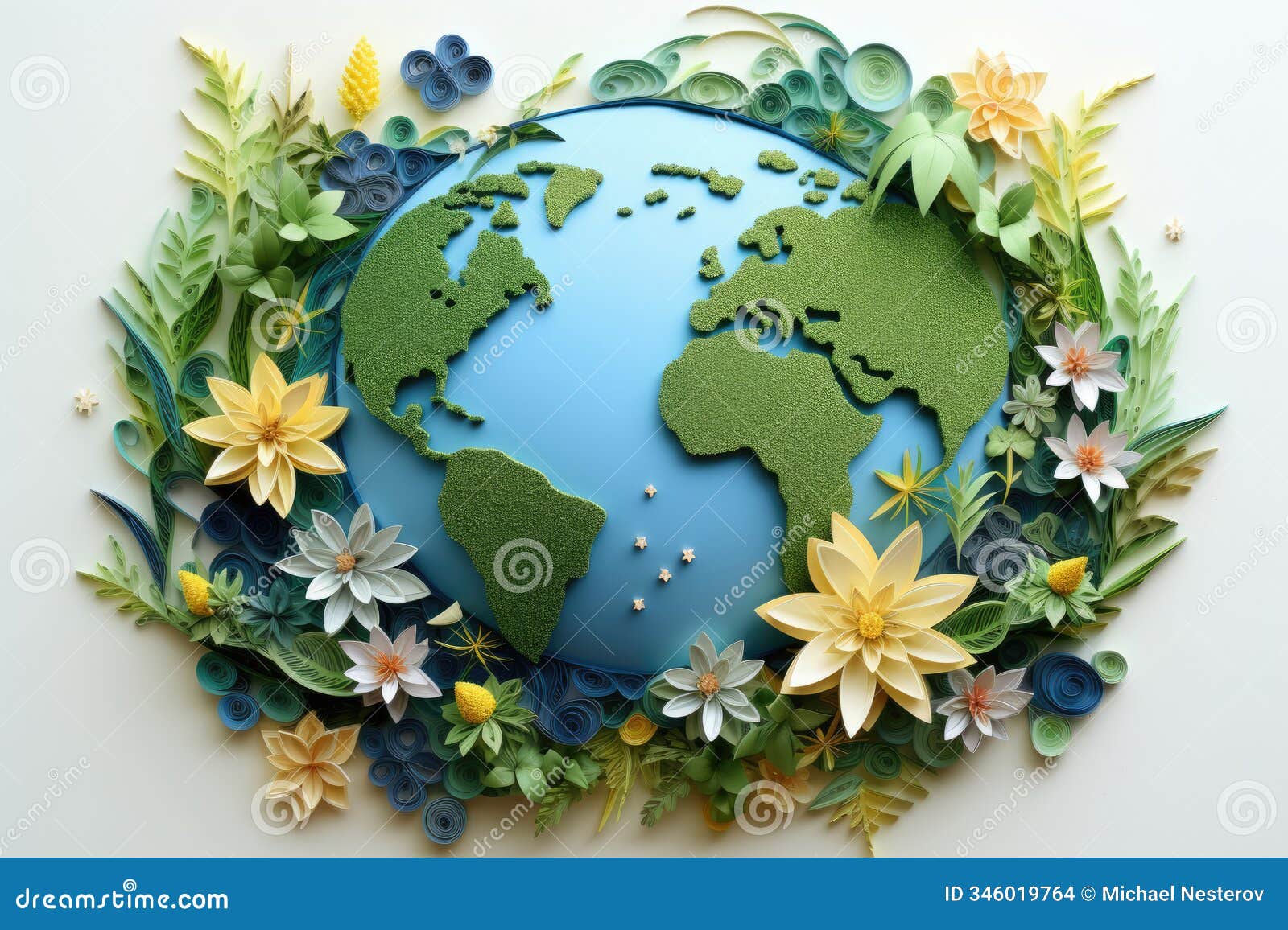 Planet Earth Model Papercraft Made of Paper. Environment and Ecology ...