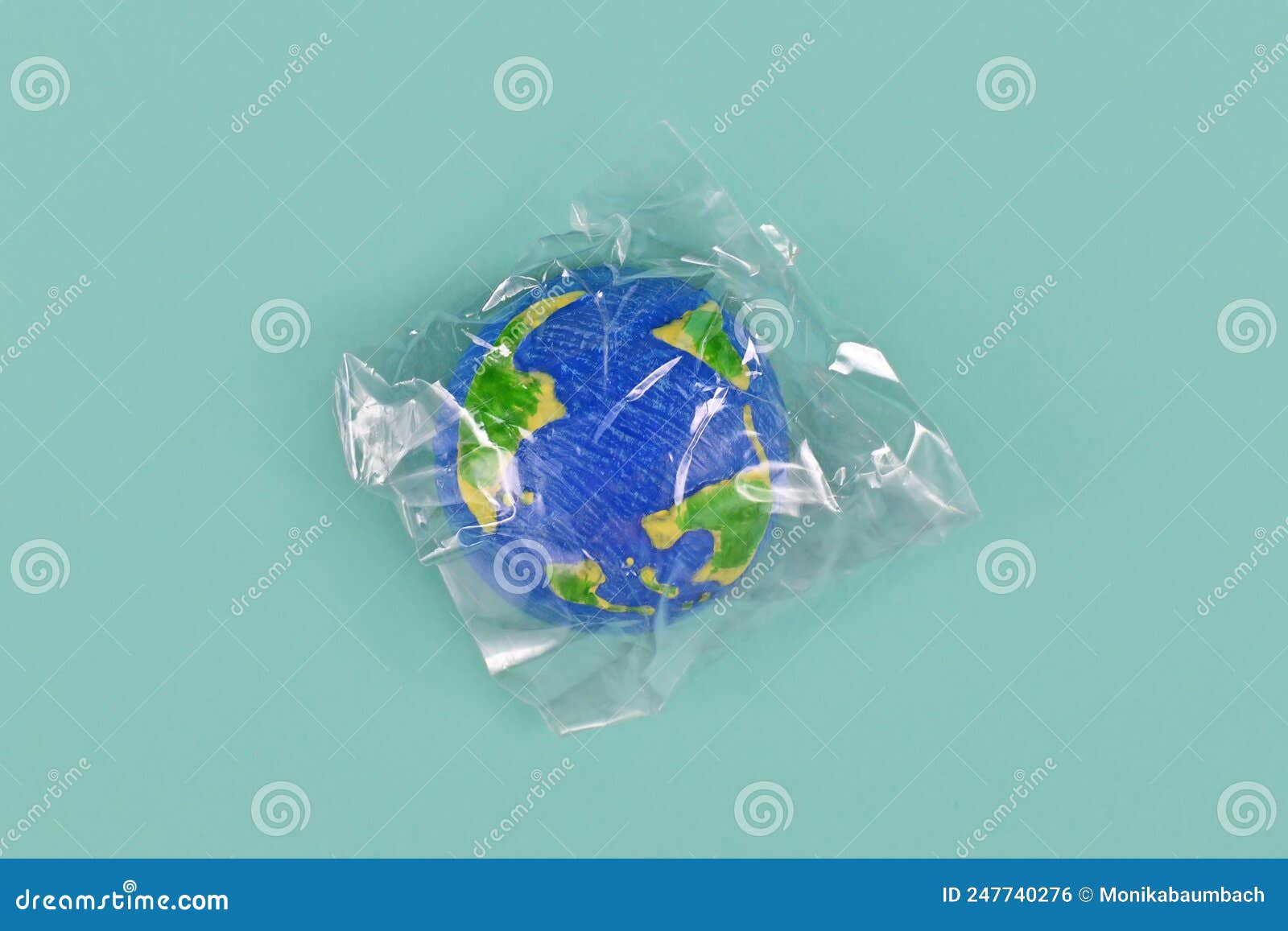 Planet Earth Wrapped in Plastic Stock Photo - Image of world, pollution ...