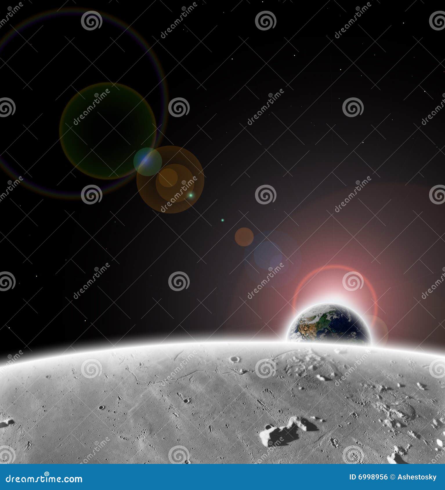 PLANET EARTH from the MOON stock photo. Image of jorden - 6998956