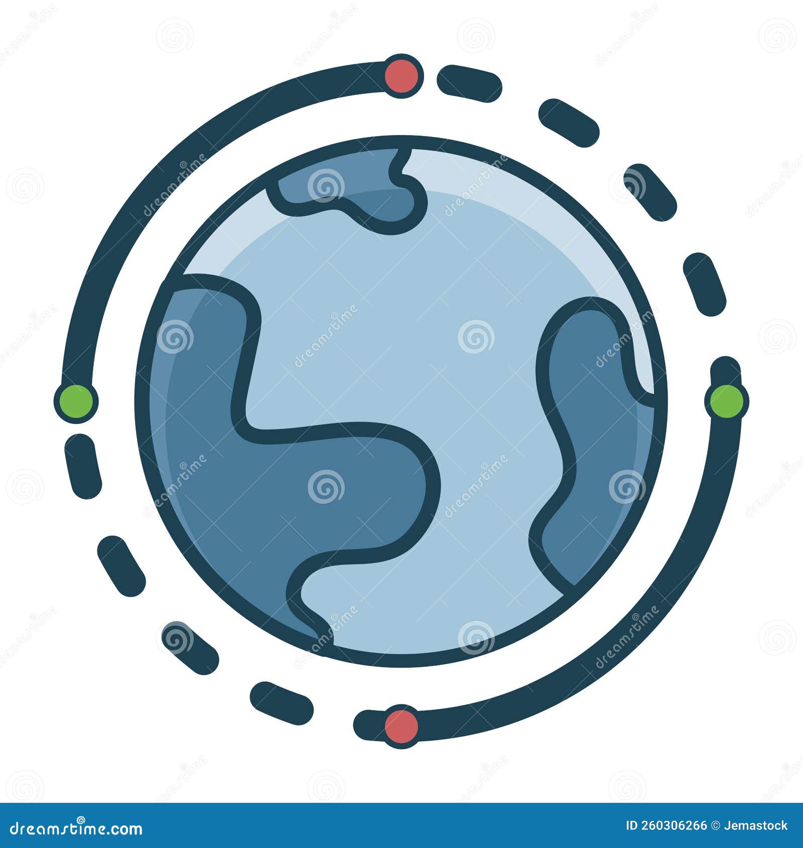 Planet earth with network stock vector. Illustration of continent ...