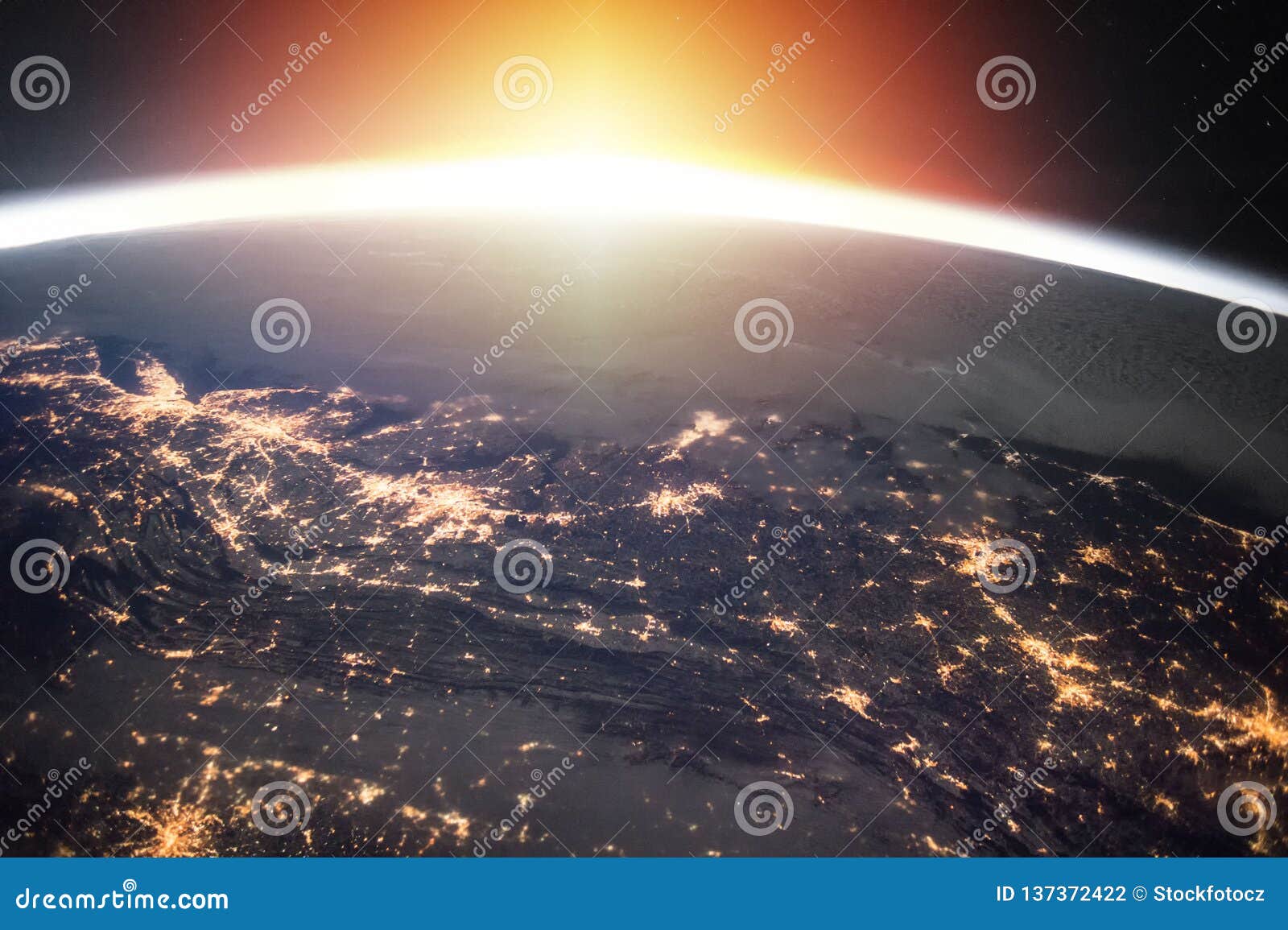 Planet Earth at night stock photo. Image of journey - 137372422