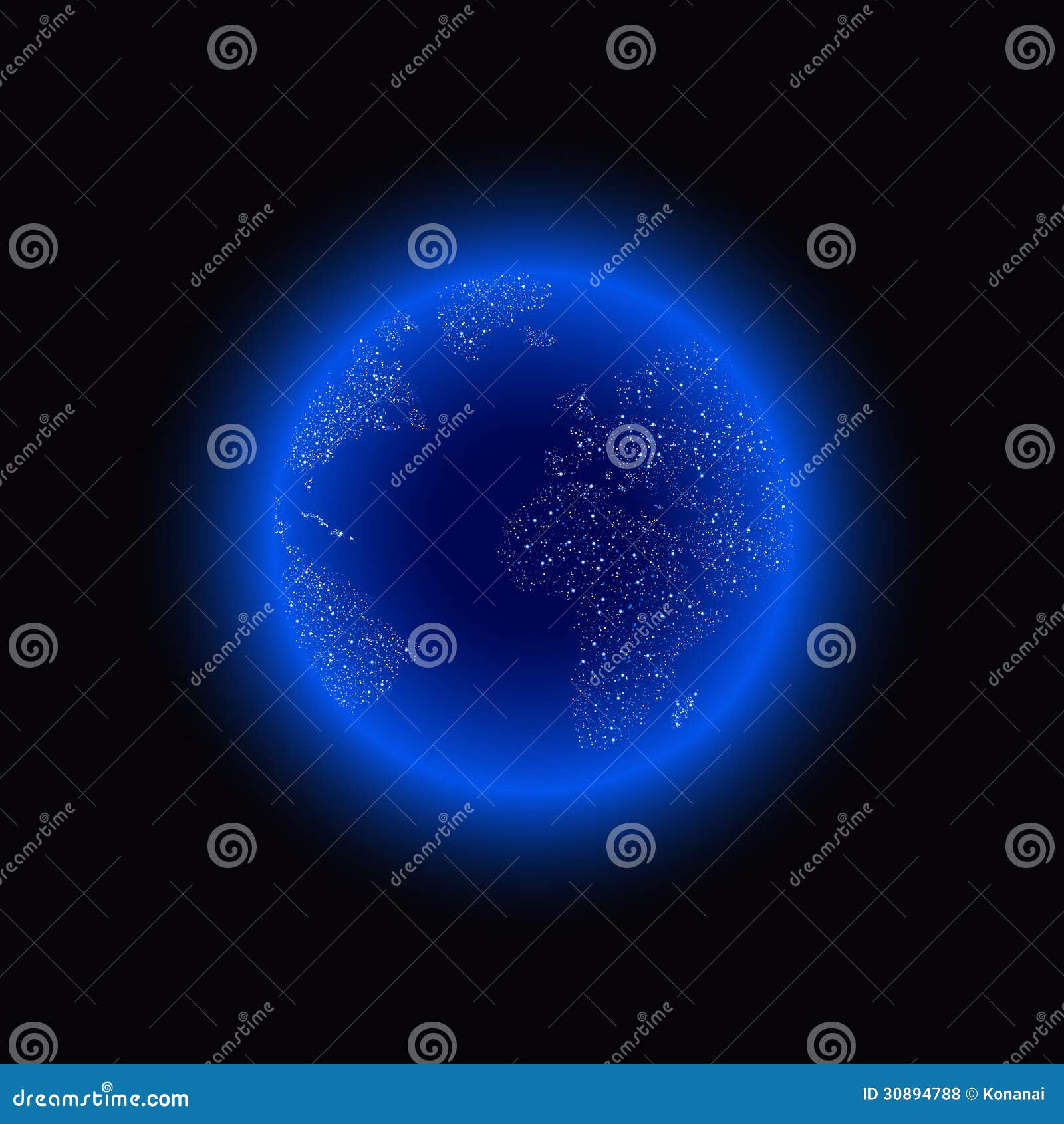 The planet Earth at night stock vector. Illustration of vector - 30894788