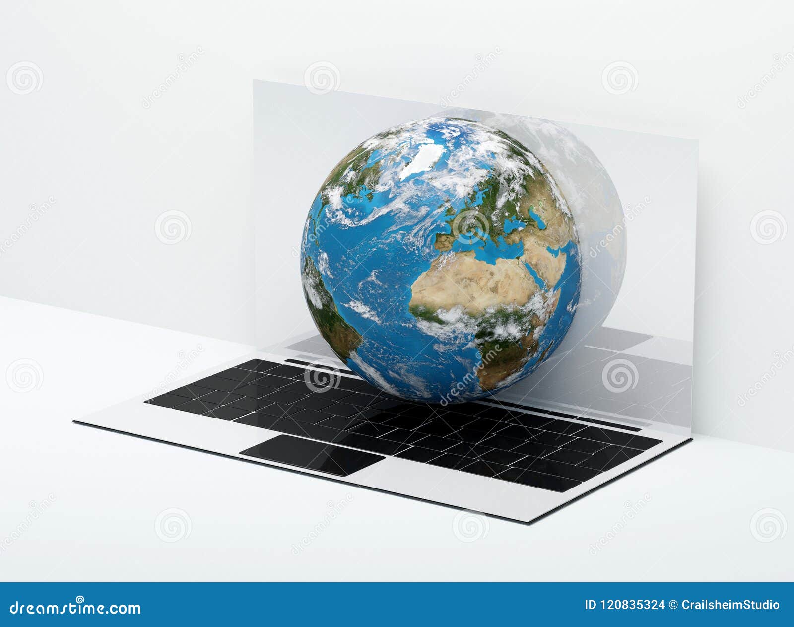 The Planet Earth Out of Computer. Elements of this Image Furnish Stock ...