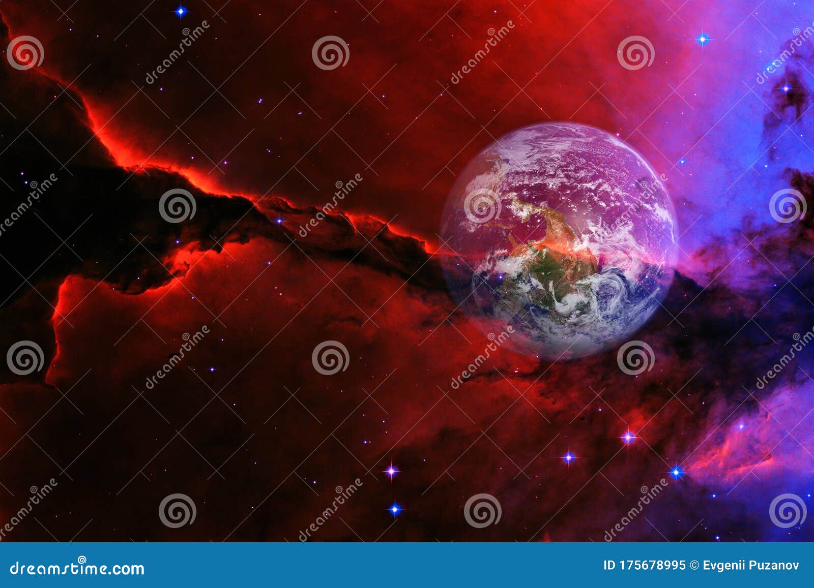 Planet Earth in Outer Space. Elements of this Image Furnished by NASA ...