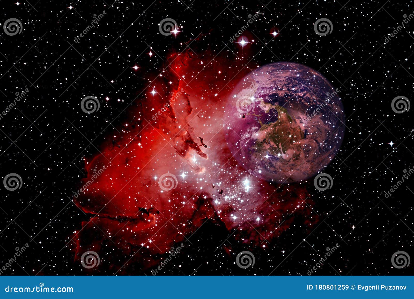 Planet Earth in Outer Space. Elements of this Image Furnished by NASA ...
