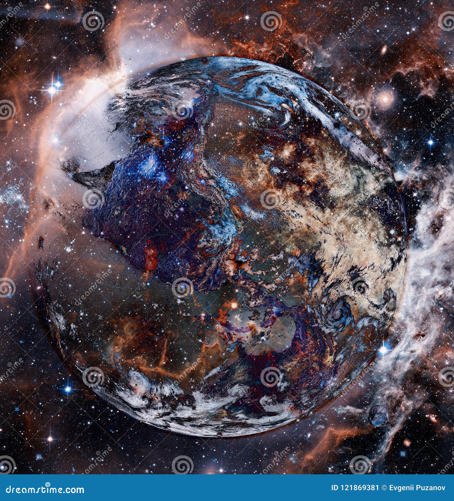 Planet Earth in Outer Space. Stock Image - Image of geography, ecology ...