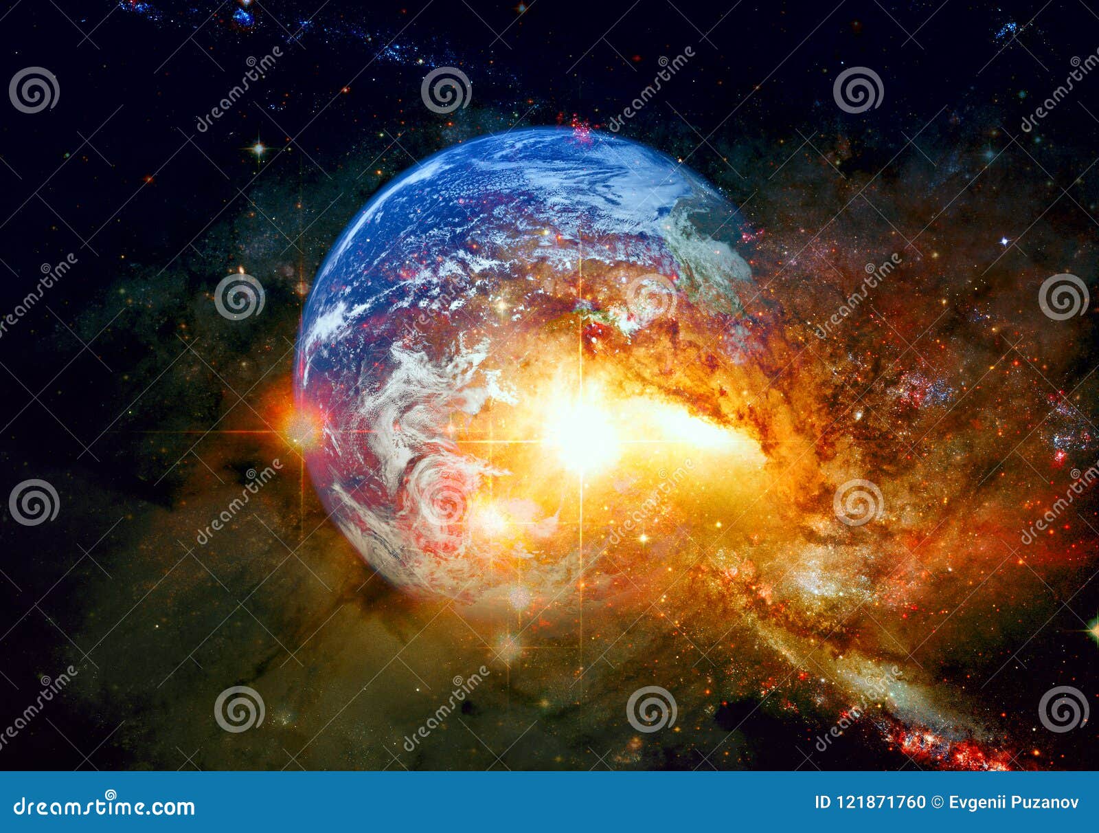 Planet Earth in Outer Space. Elements of this Image Furnished by NASA ...