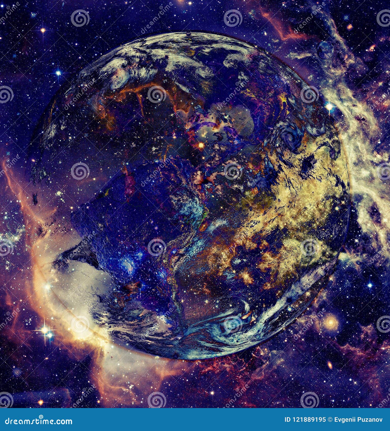 Planet Earth in Outer Space. Elements of this Image Furnished by NASA ...