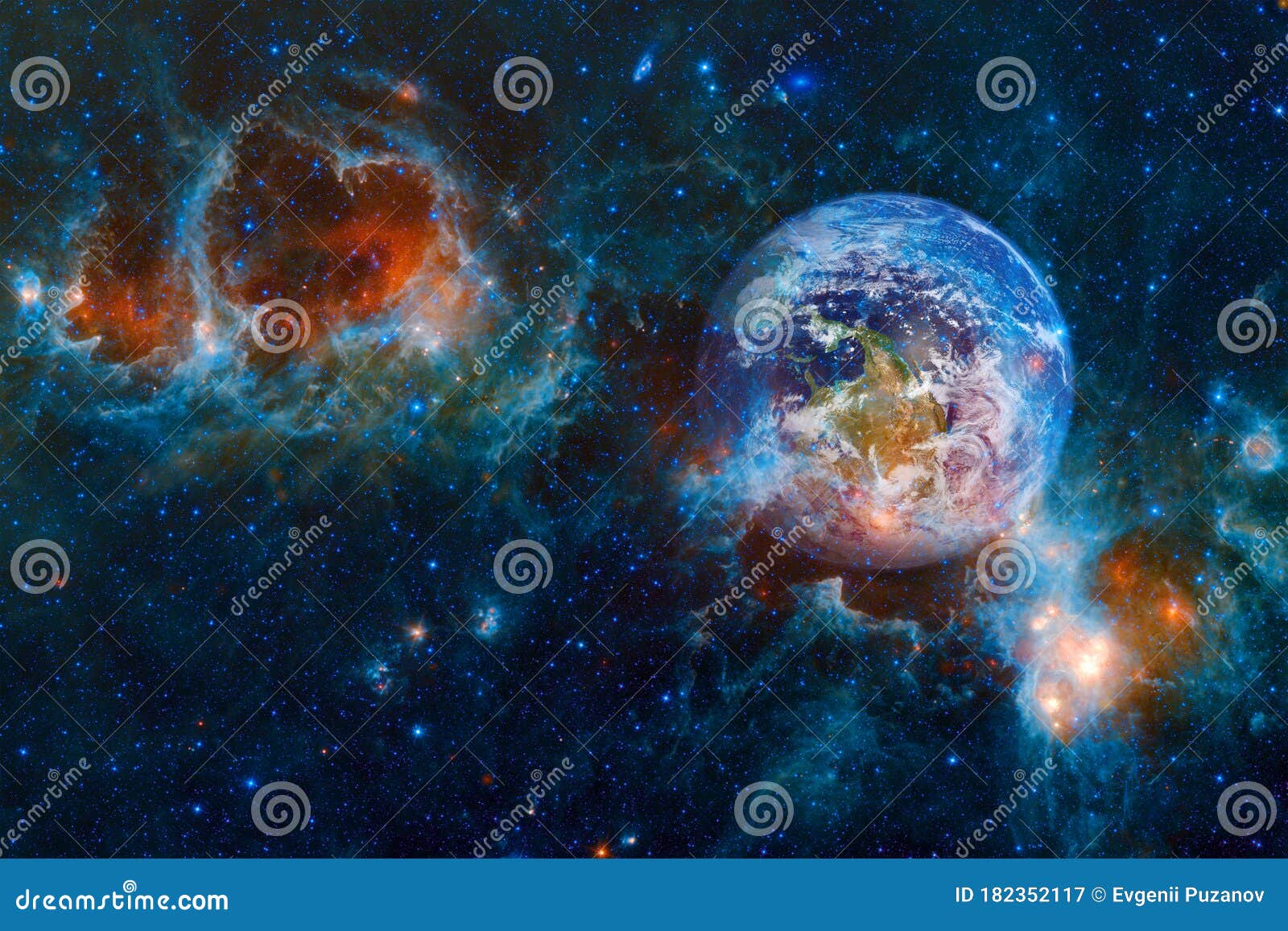 Planet Earth in Outer Space. Elements of this Image Furnished by NASA ...