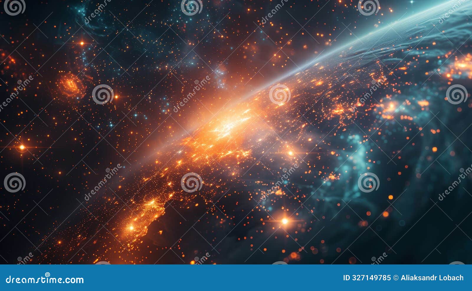 Planet Earth from Outer Space at Night. Elements Provided by NASA Stock ...