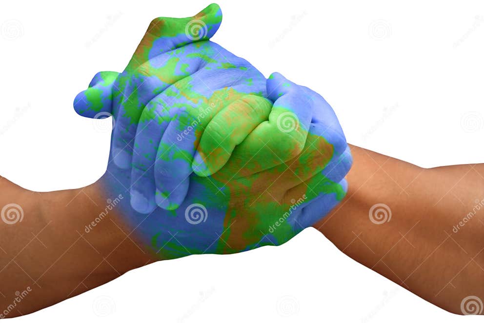 Planet Earth Painted Man Hands Stock Image - Image of environmentalist ...