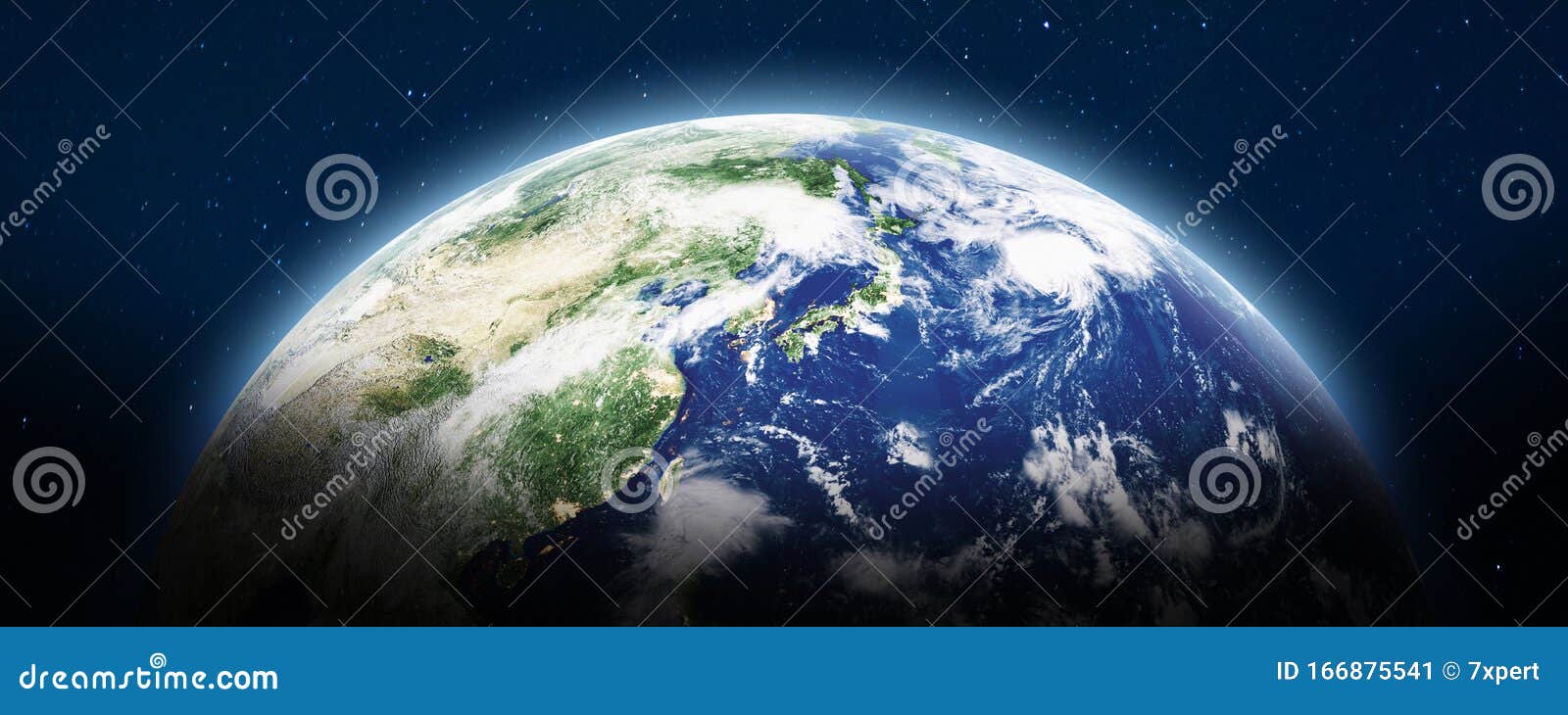 Planet Earth panoramic stock illustration. Illustration of location ...