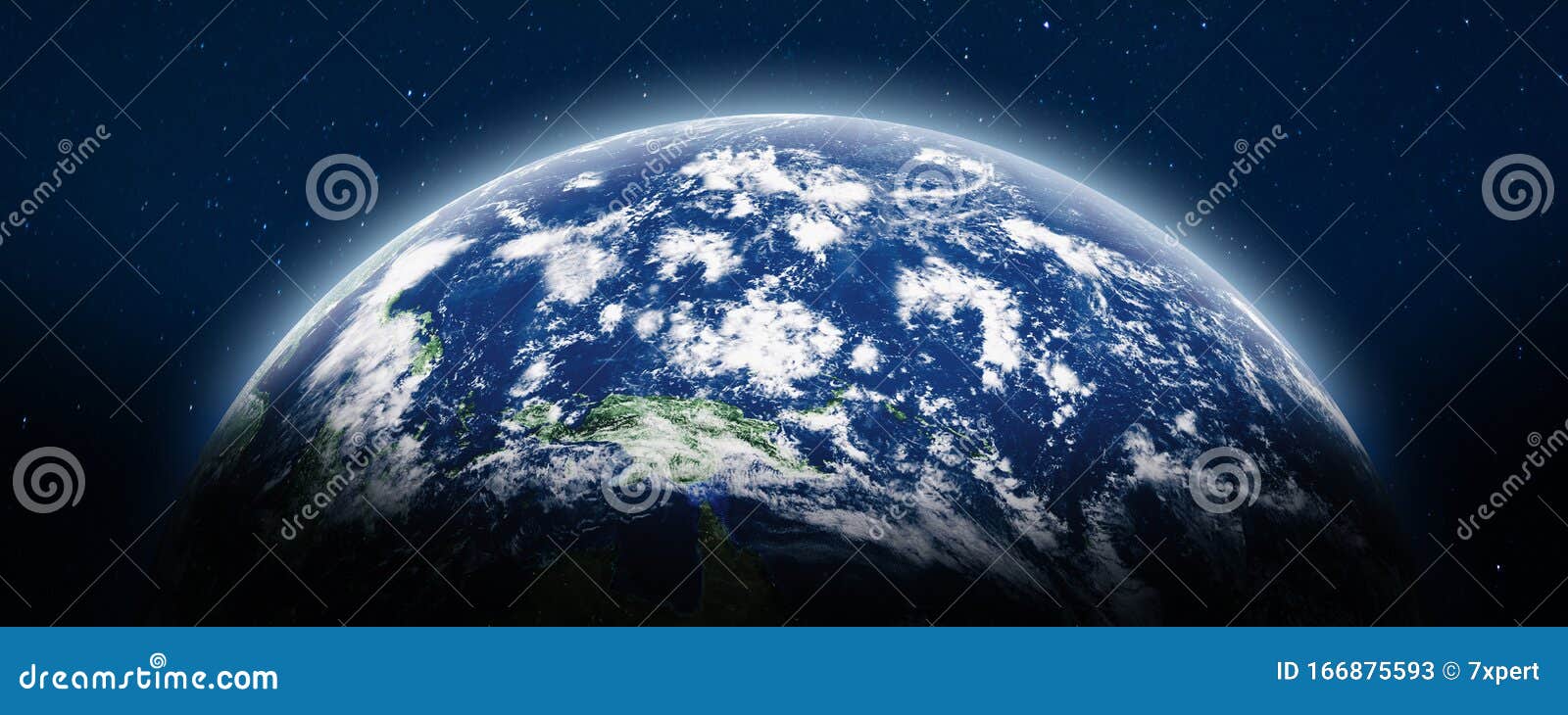 Planet Earth panoramic stock illustration. Illustration of destination ...