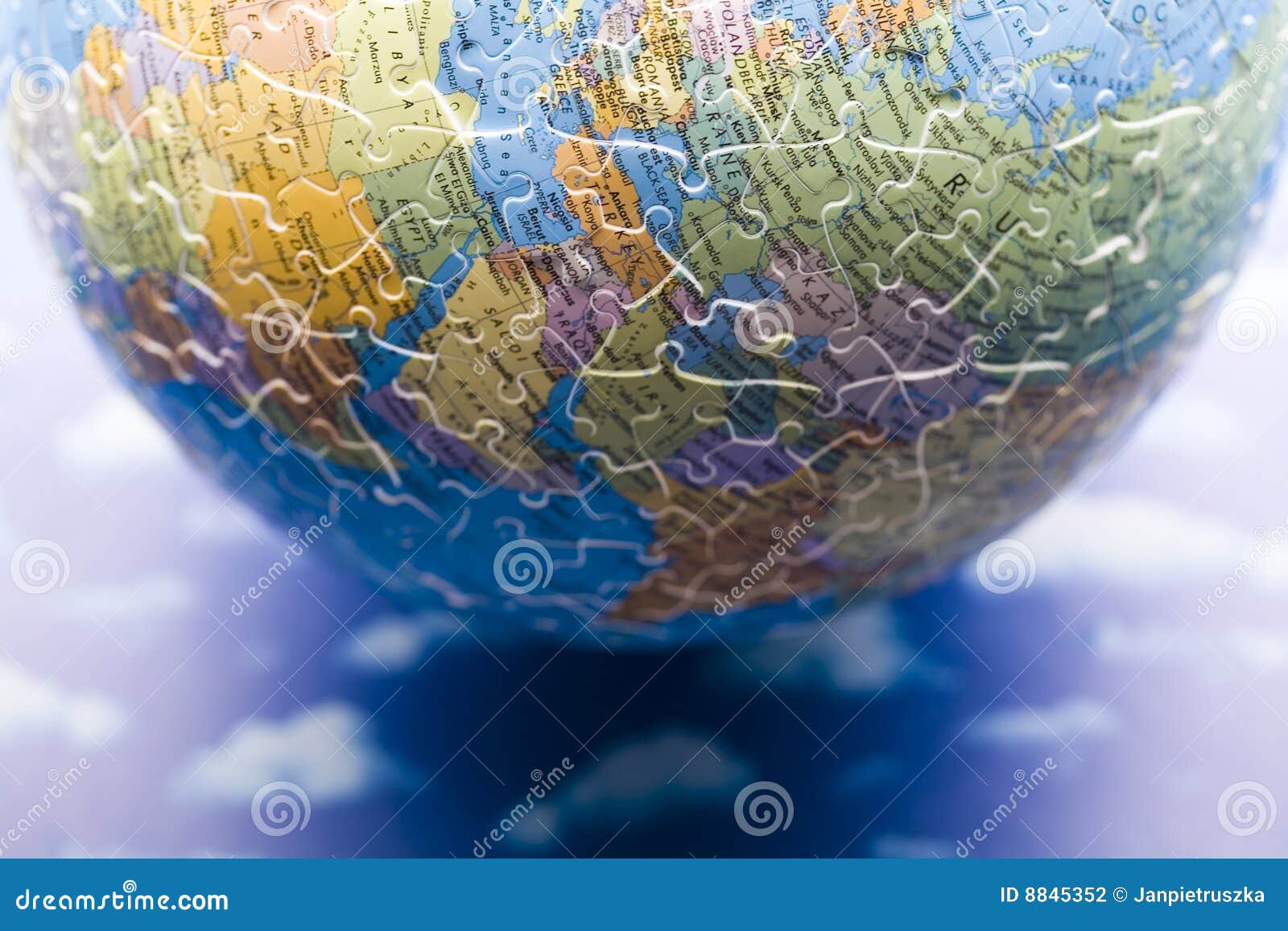 Planet earth from puzzle stock photo. Image of concepts - 8845352