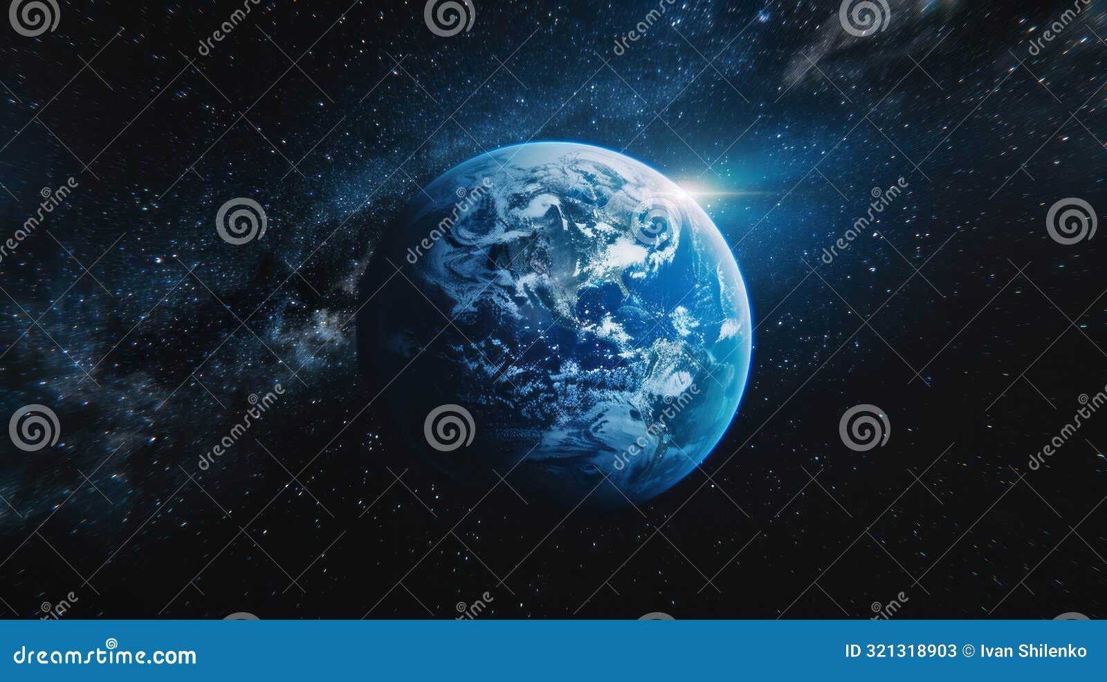 Planet Earth With Realistic Geography Surface And Orbital 3D Cloud ...