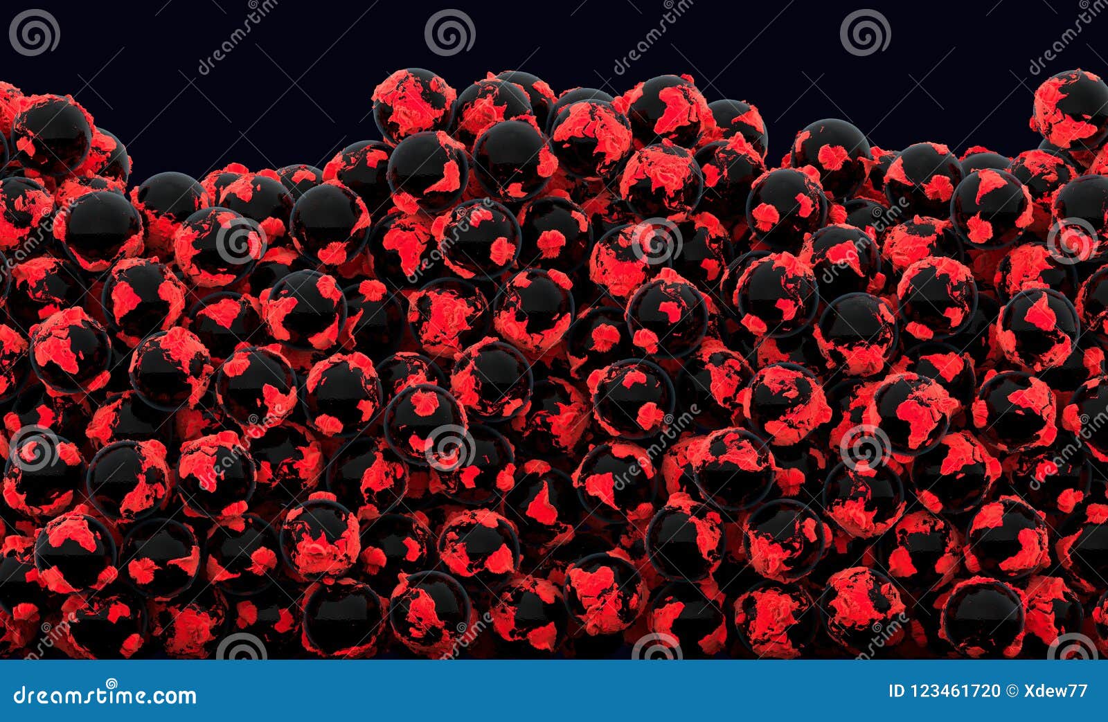 Planet earth in red colour stock illustration. Illustration of global ...