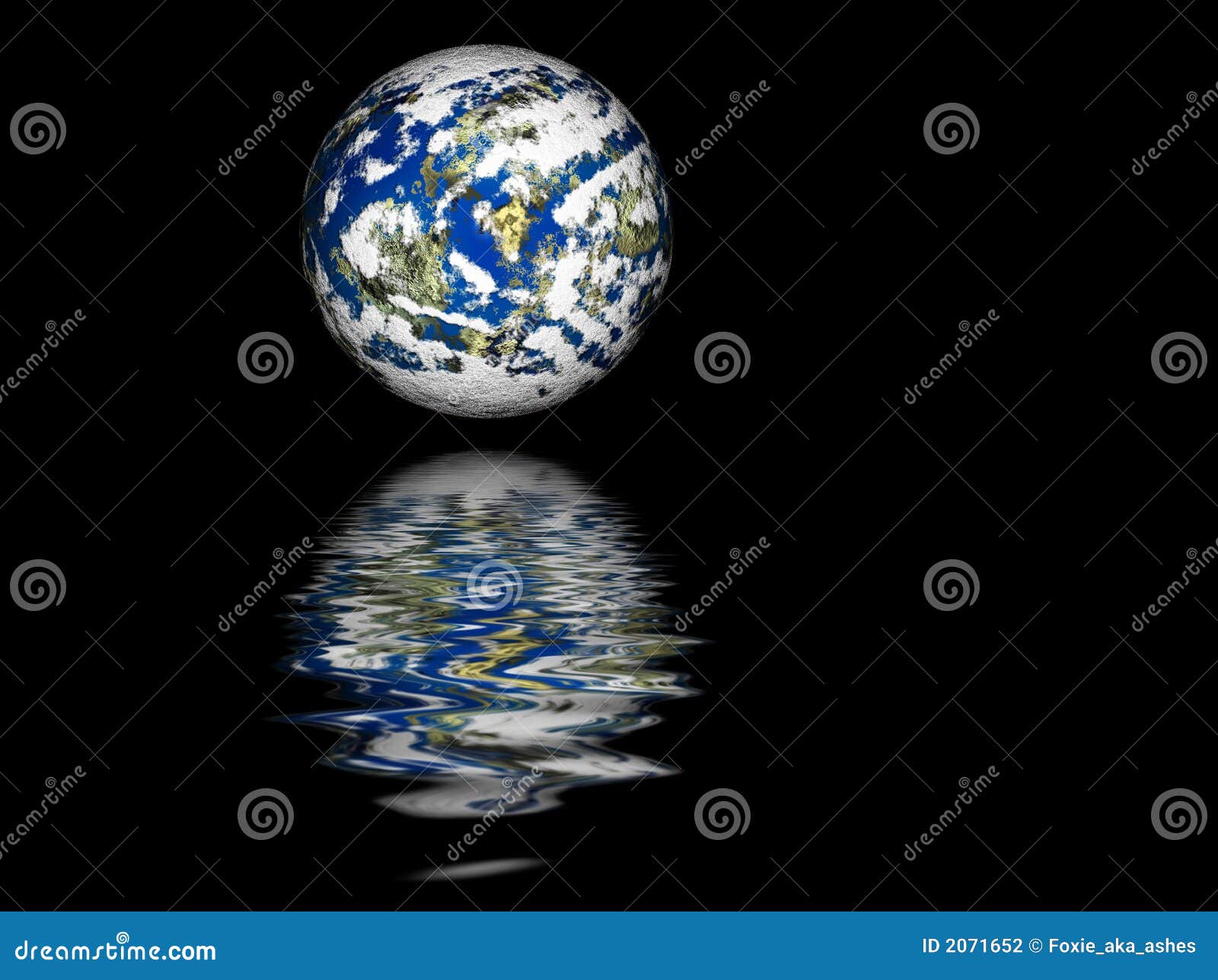 Planet Earth reflection stock illustration. Illustration of horizon ...