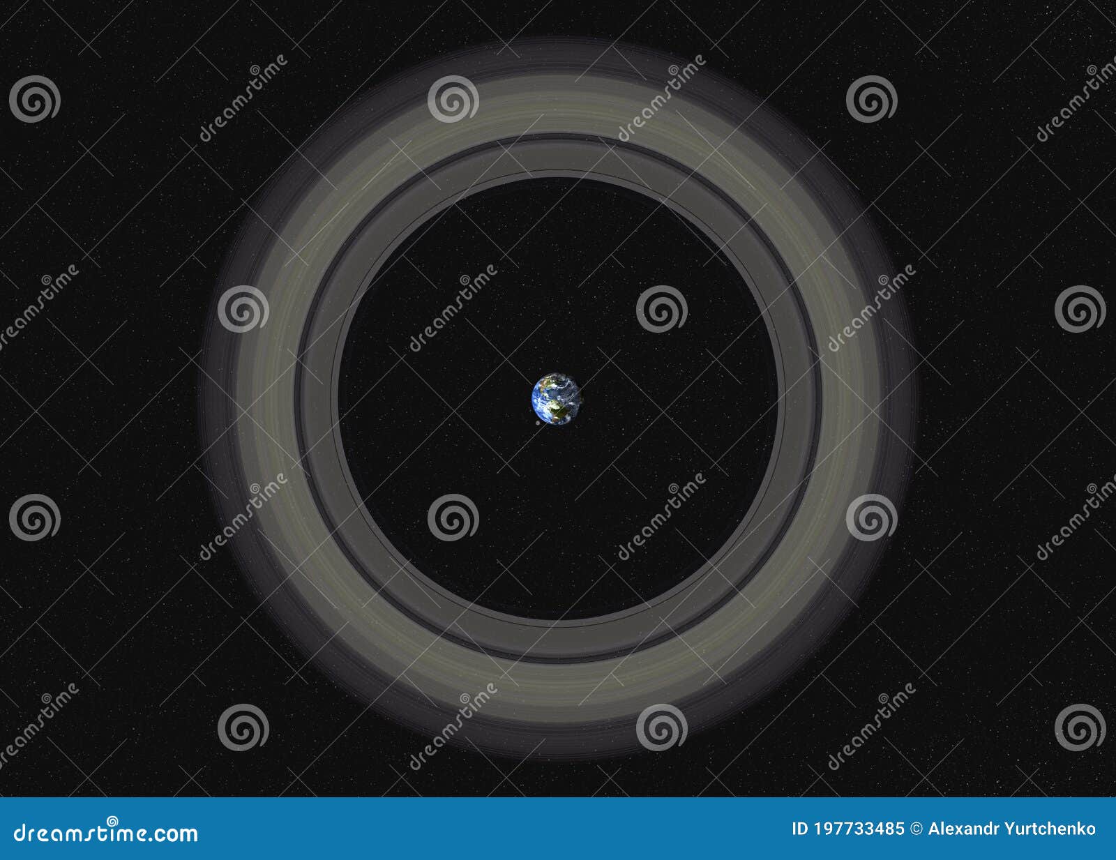 Planet Earth with Ring in Outer Space Stock Image - Image of abstract ...