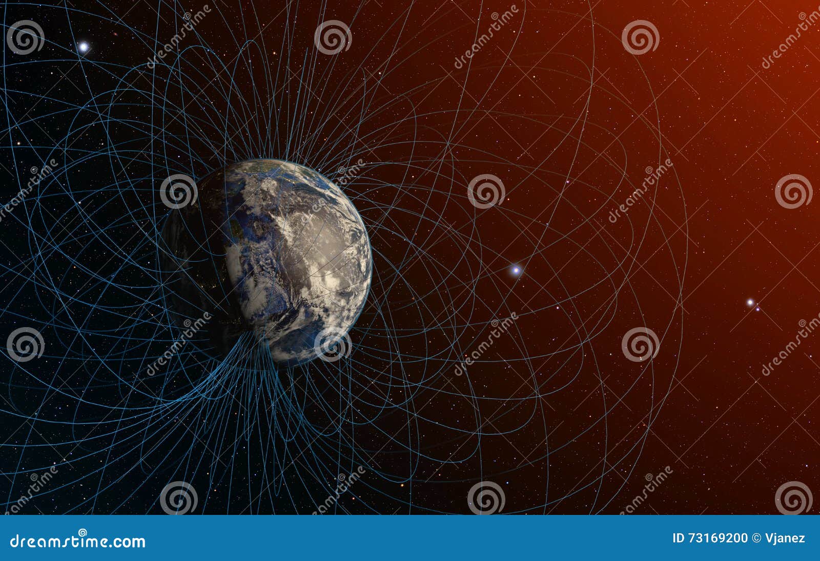 Planet Earth S Magnetic Field Stock Photo - Image of nasa, science ...