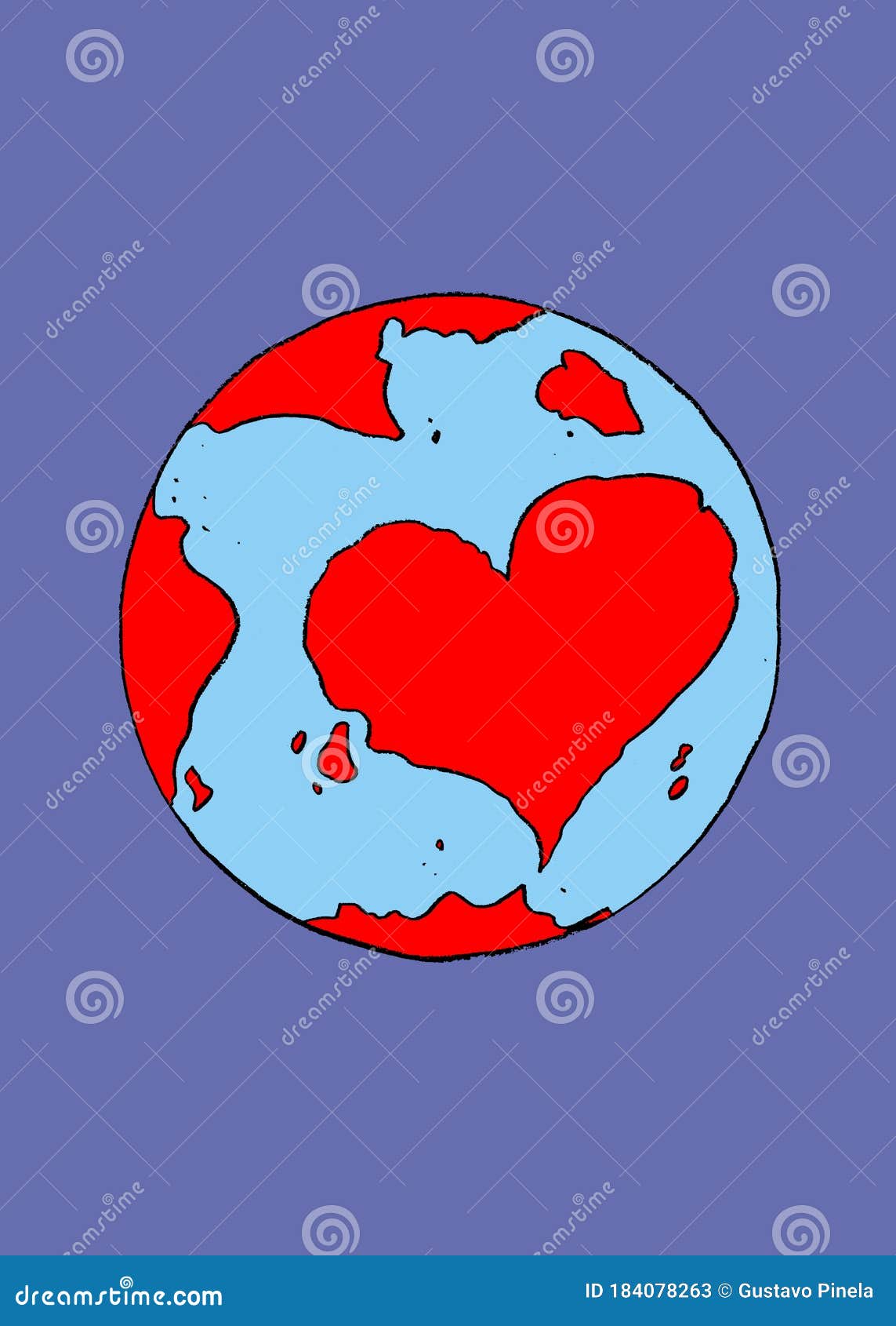 Planet Earth with Red Heart Shaped Stock Illustration - Illustration of ... Planet Earth with Red Heart Shaped Stock Illustration - Illustration of ...