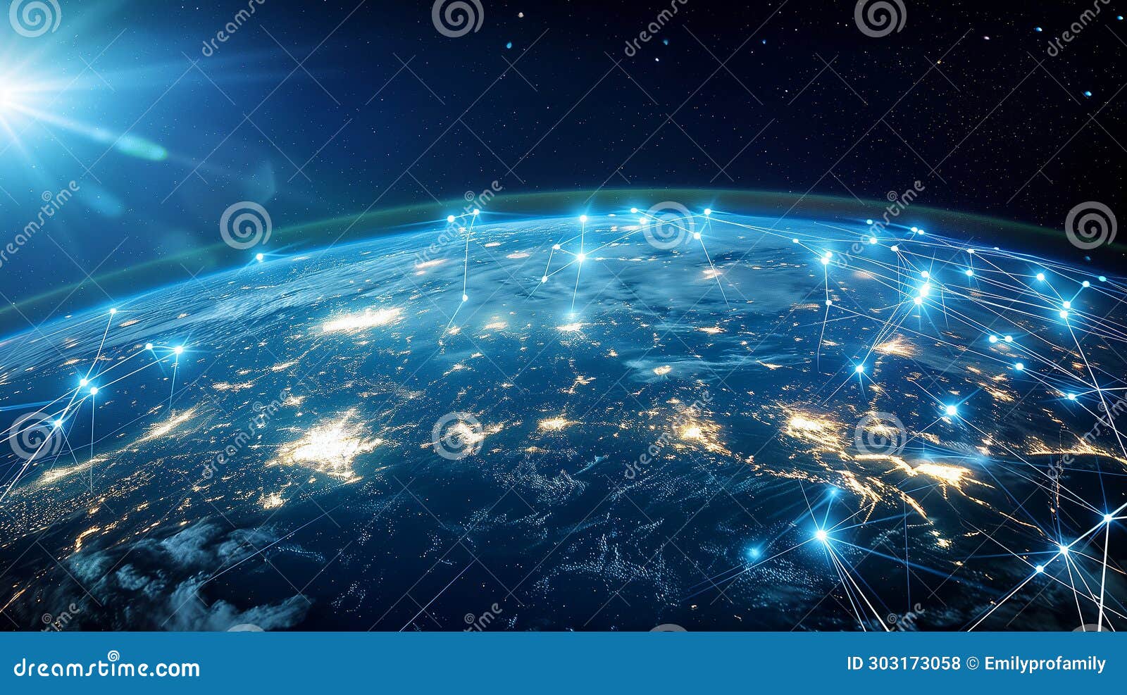 Artificial Satellites Orbiting The Planet Earth With Wireless ...