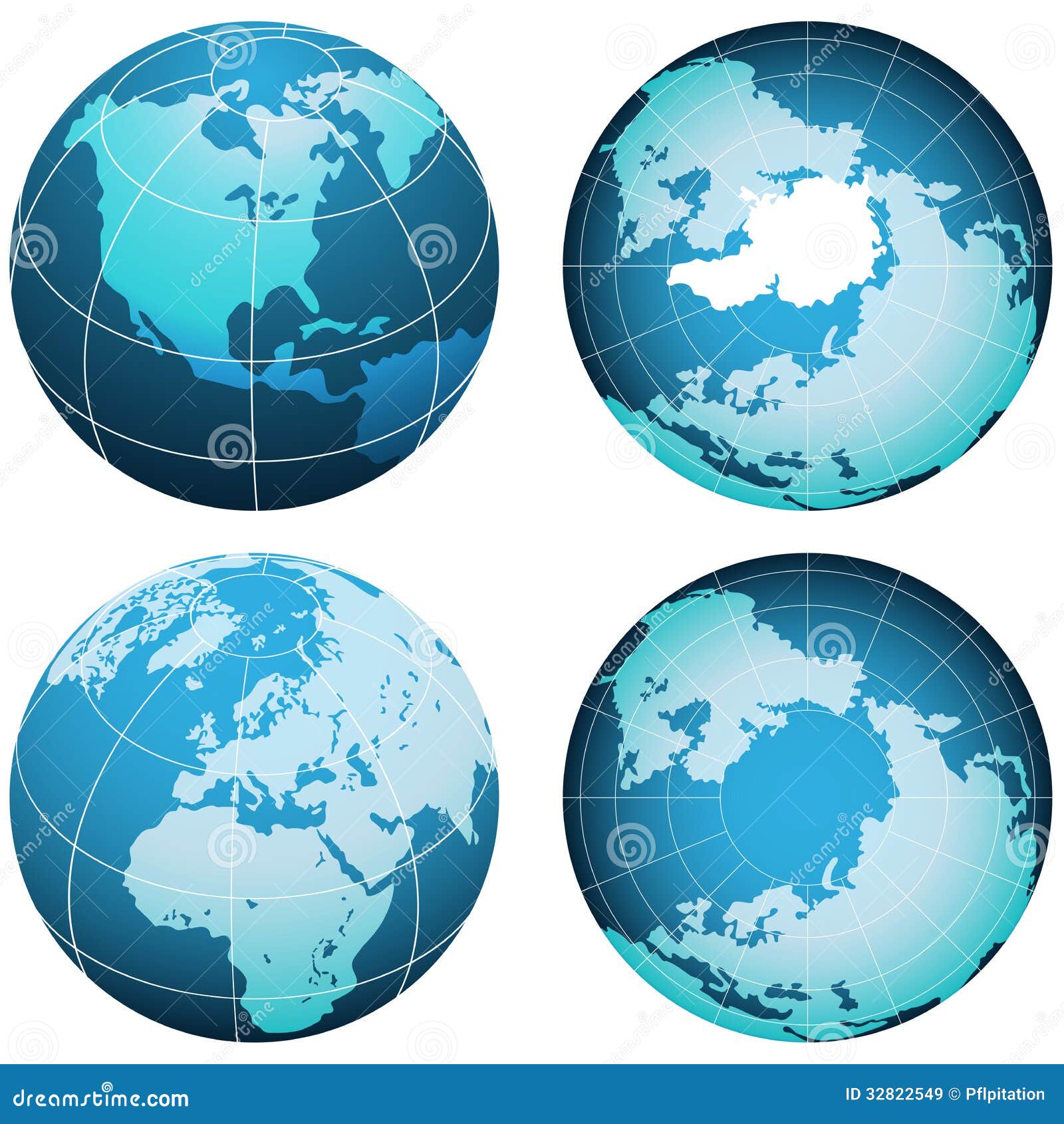 Planet earth set on white stock vector. Illustration of australia ... Planet earth set on white stock vector. Illustration of australia ...